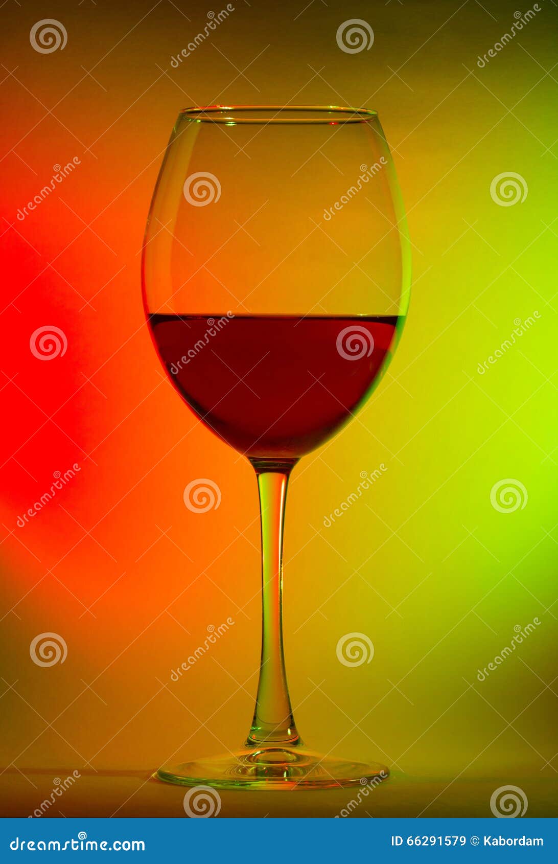 Glass with Red Wine on Colours Gradient Background Stock Image - Image ...