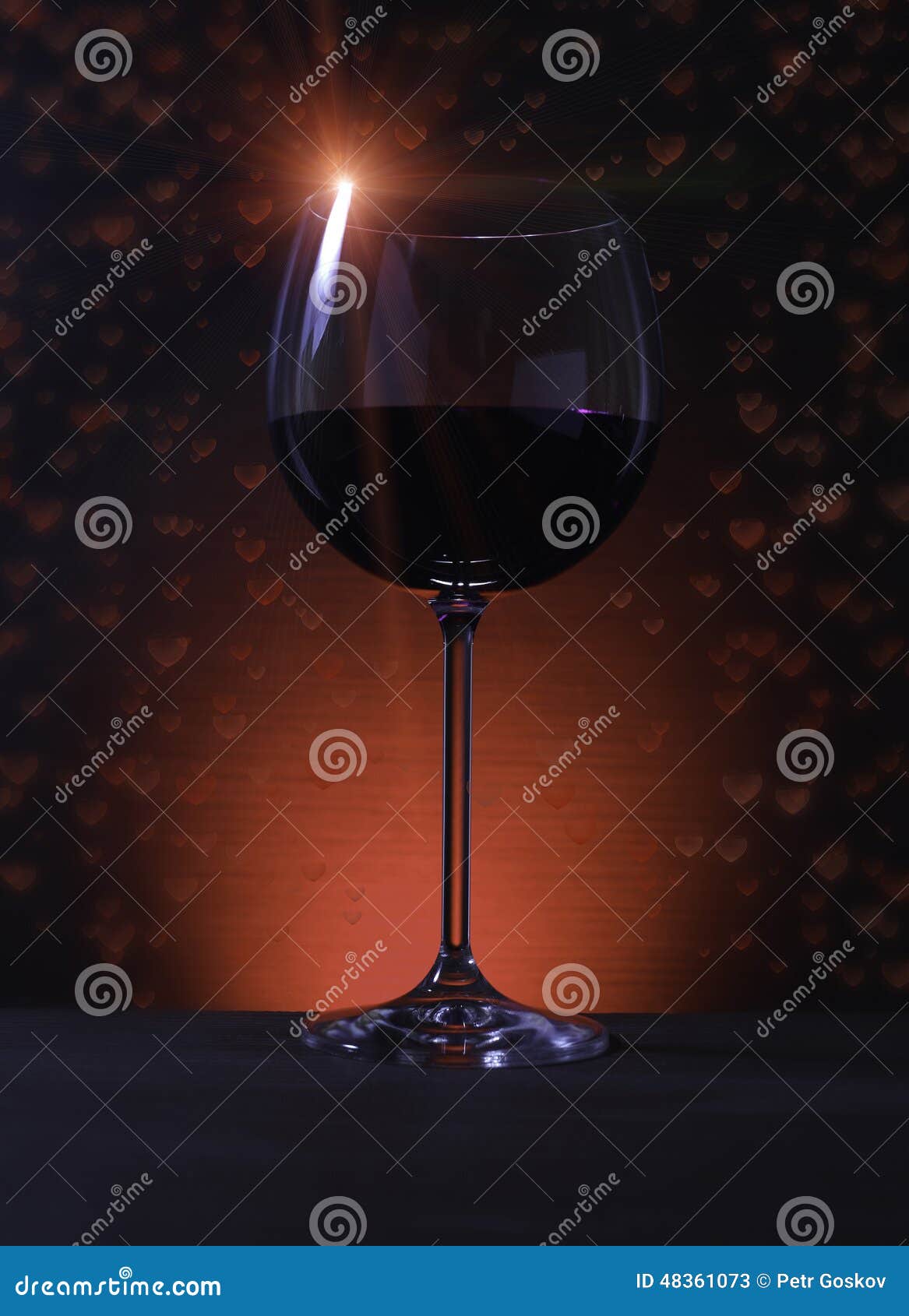 Glass of Red Wine with Lights Background Stock Image - Image of dark ...