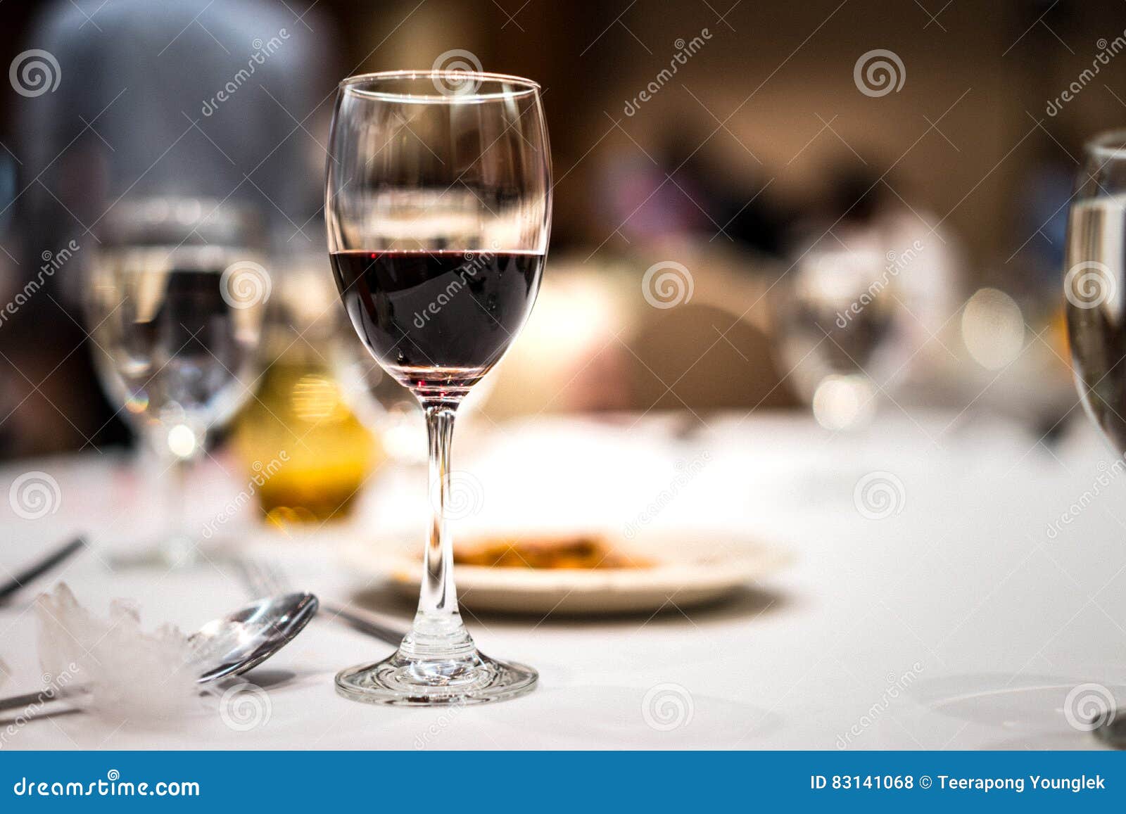 Glass of Red Wine on the Table. Stock Photo - Image of food, drinking ...