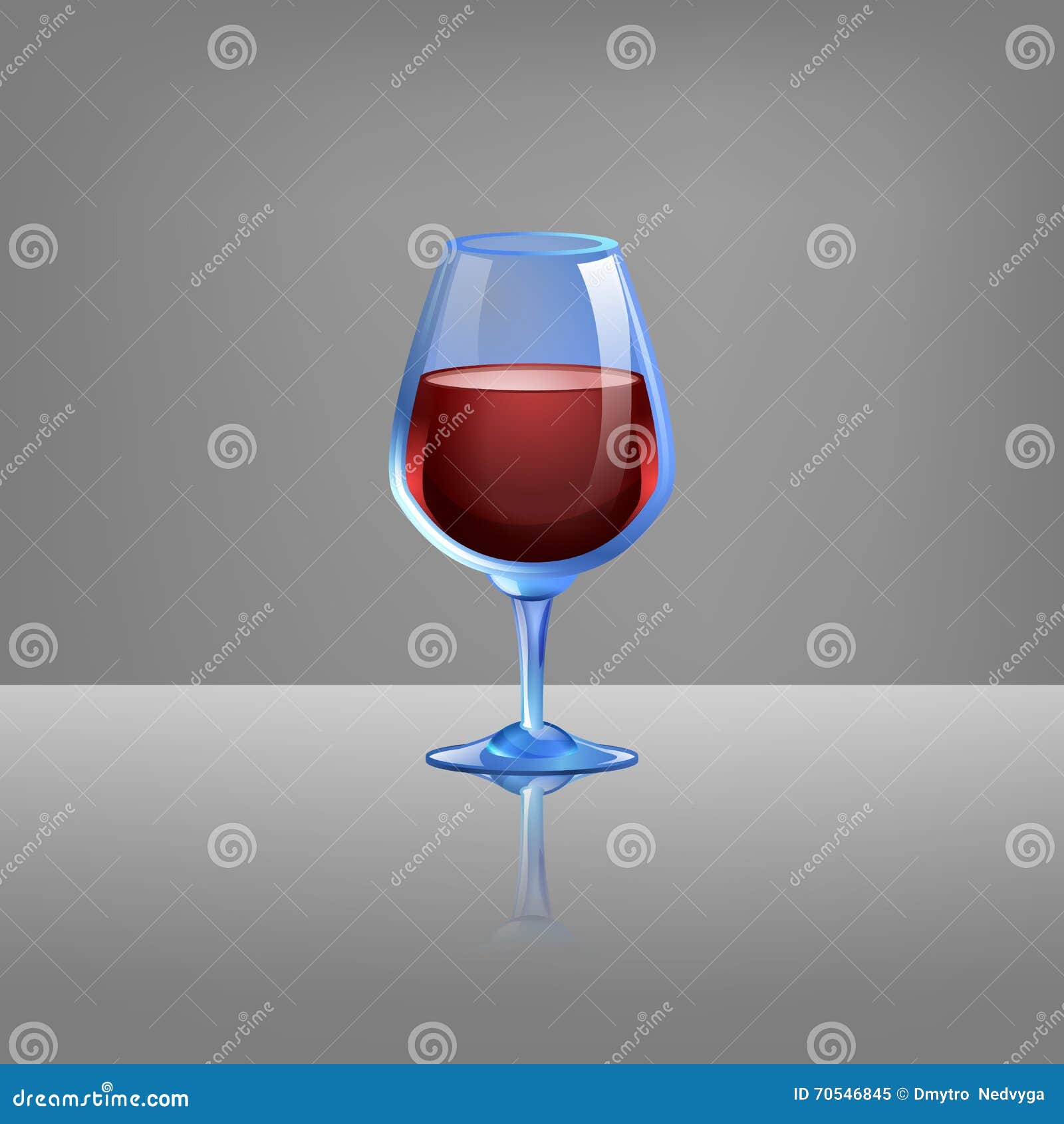 Glass of red wine. stock vector. Illustration of closeup - 70546845