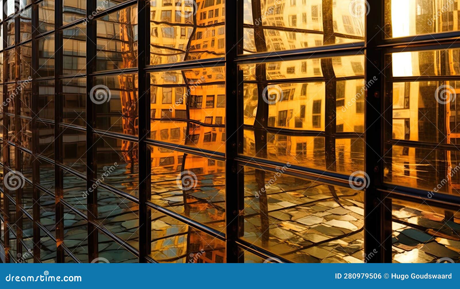 Glass Reflections on a Skyscraper Building. Sunlight, Glass and Metal ...
