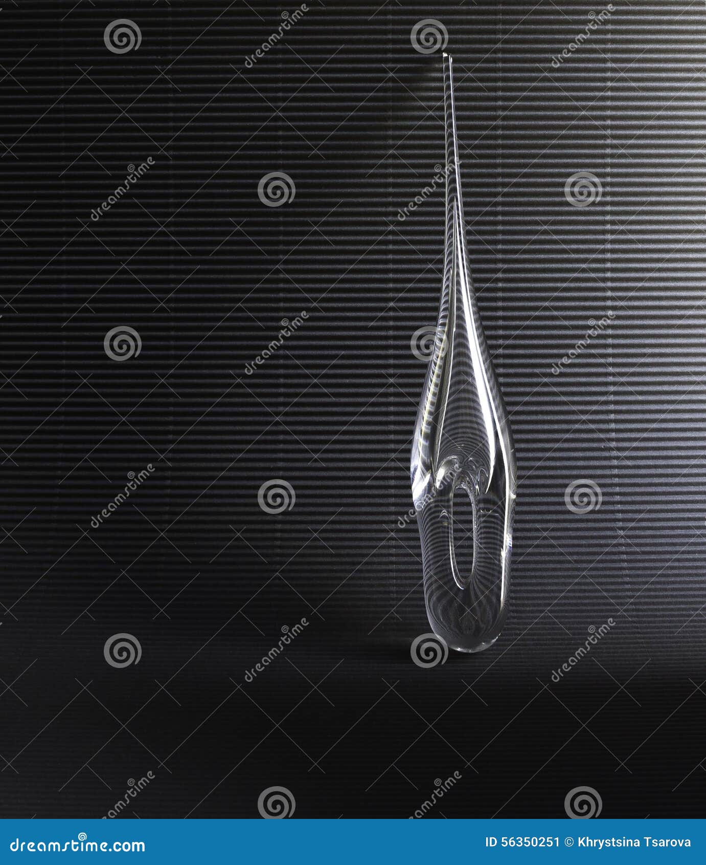 Refractive Effect Of The Light Through A Glass Cup That Shows The Wine ...