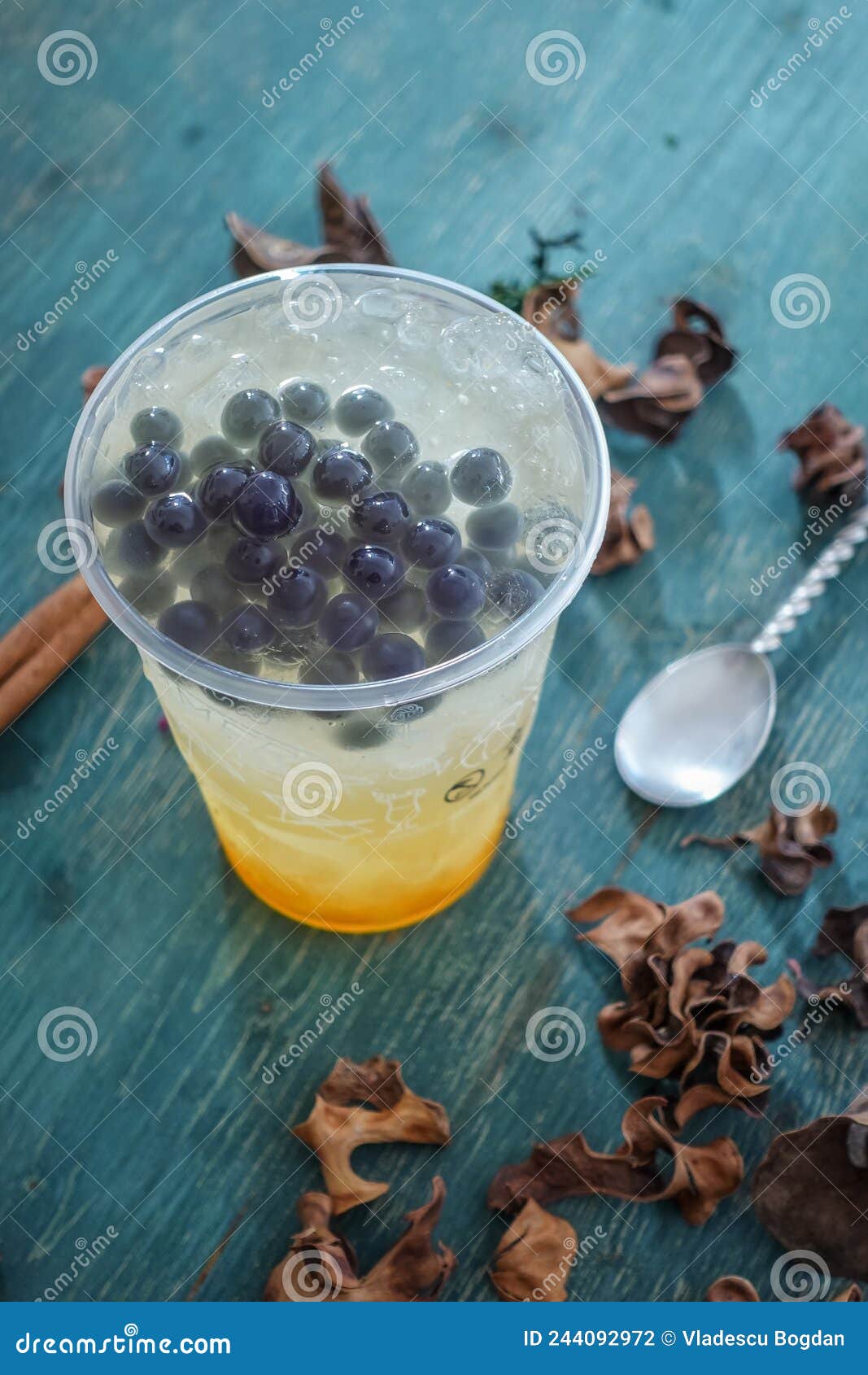 Fresh Bubble Tea Drink stock photo. Image of smoothie - 244092972