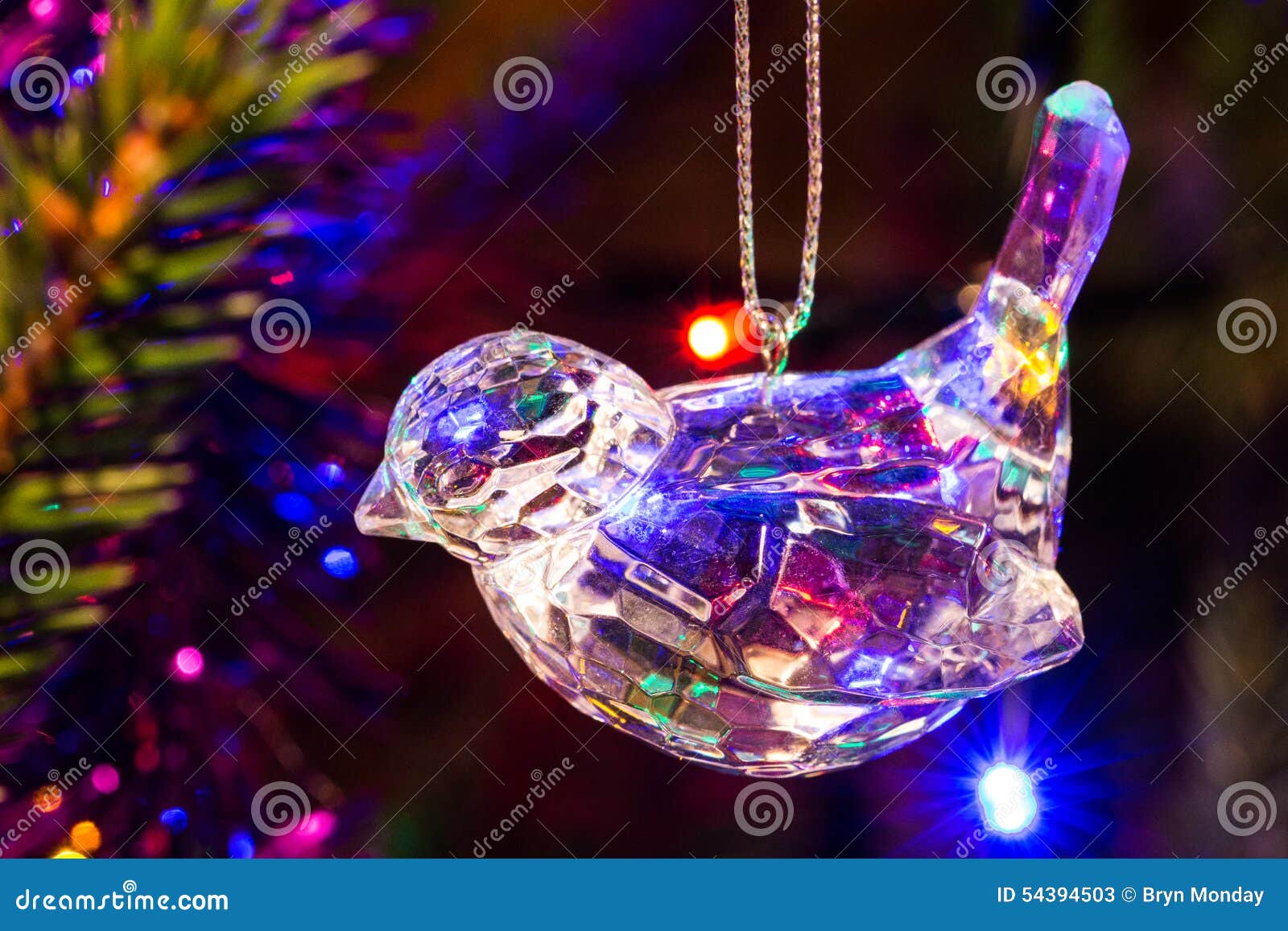 Glass Robin Christmas Ornament Stock Image - Image of bauble, bokeh ...