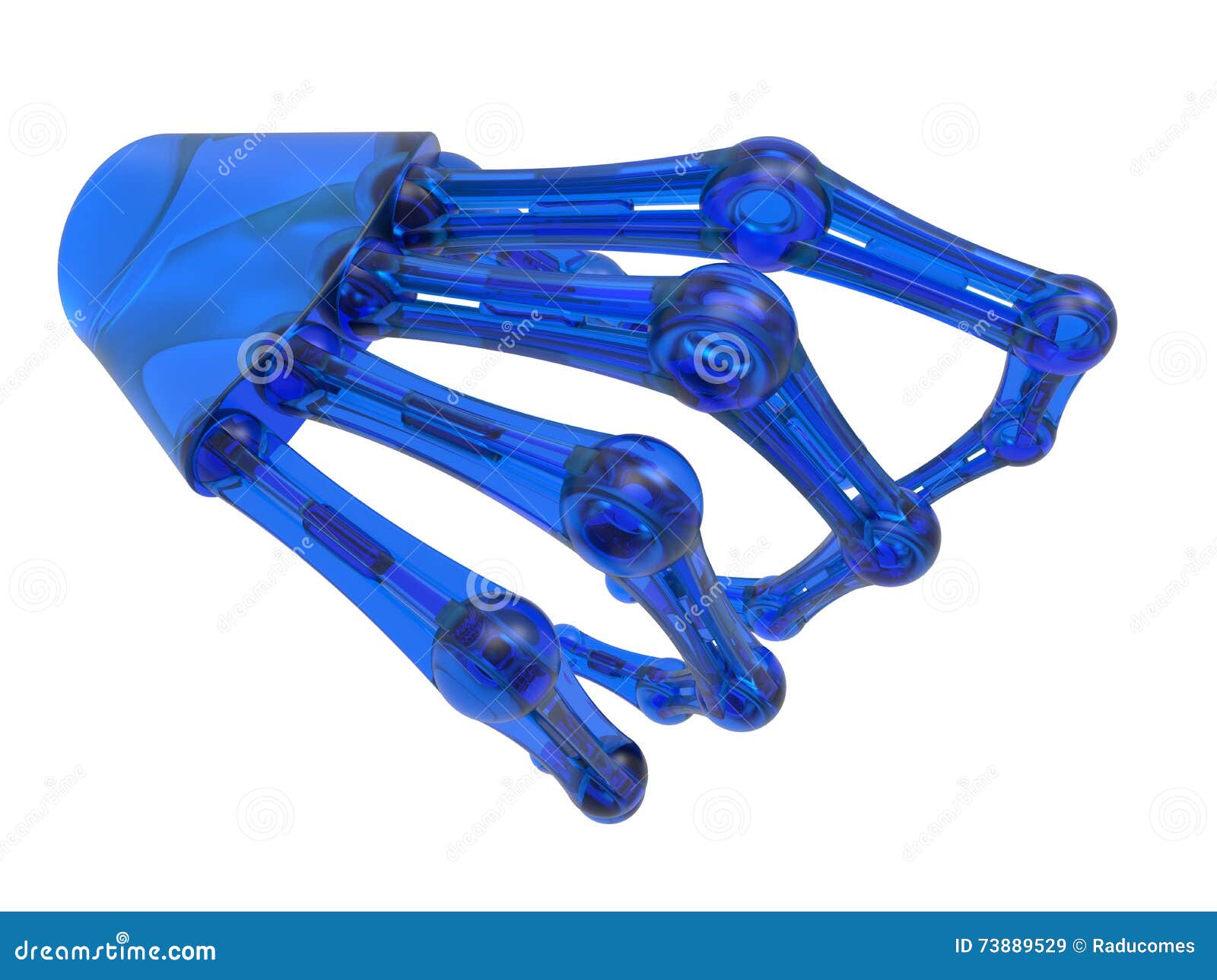 Glass robotic arm stock illustration. Illustration of robot - 73889529