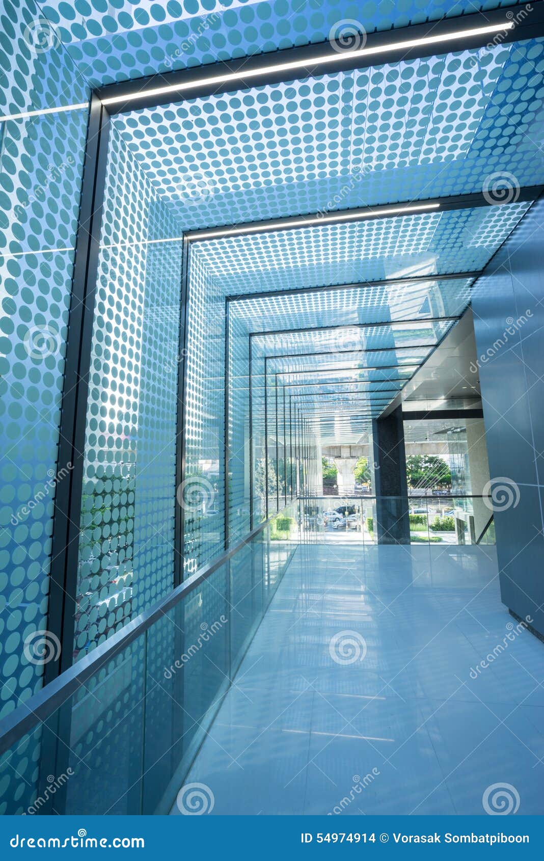 Glass roof corridor stock photo. Image of exit, light - 54974914