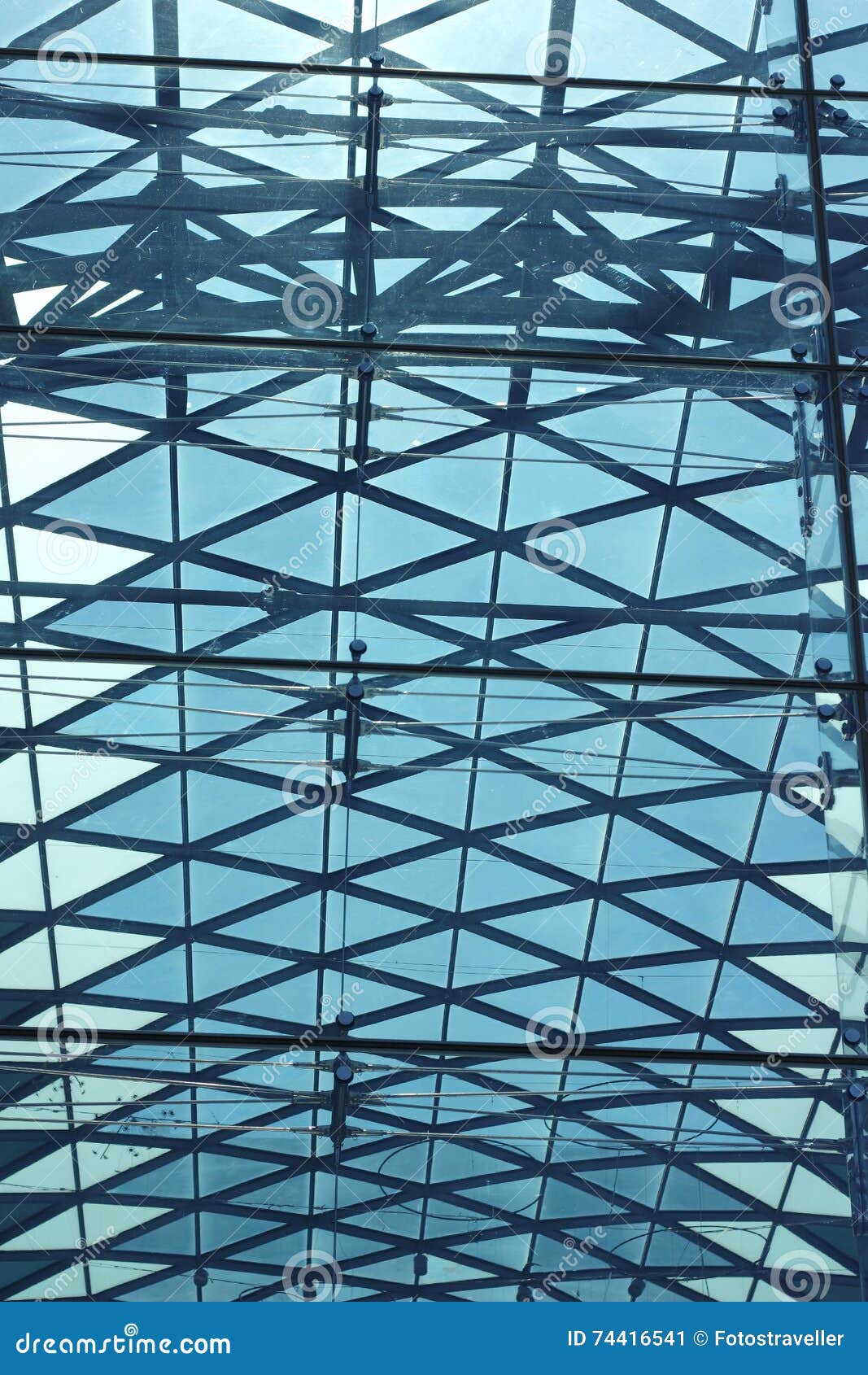 Glass Roof on a Metal Frame Stock Image - Image of roof, transparent ...