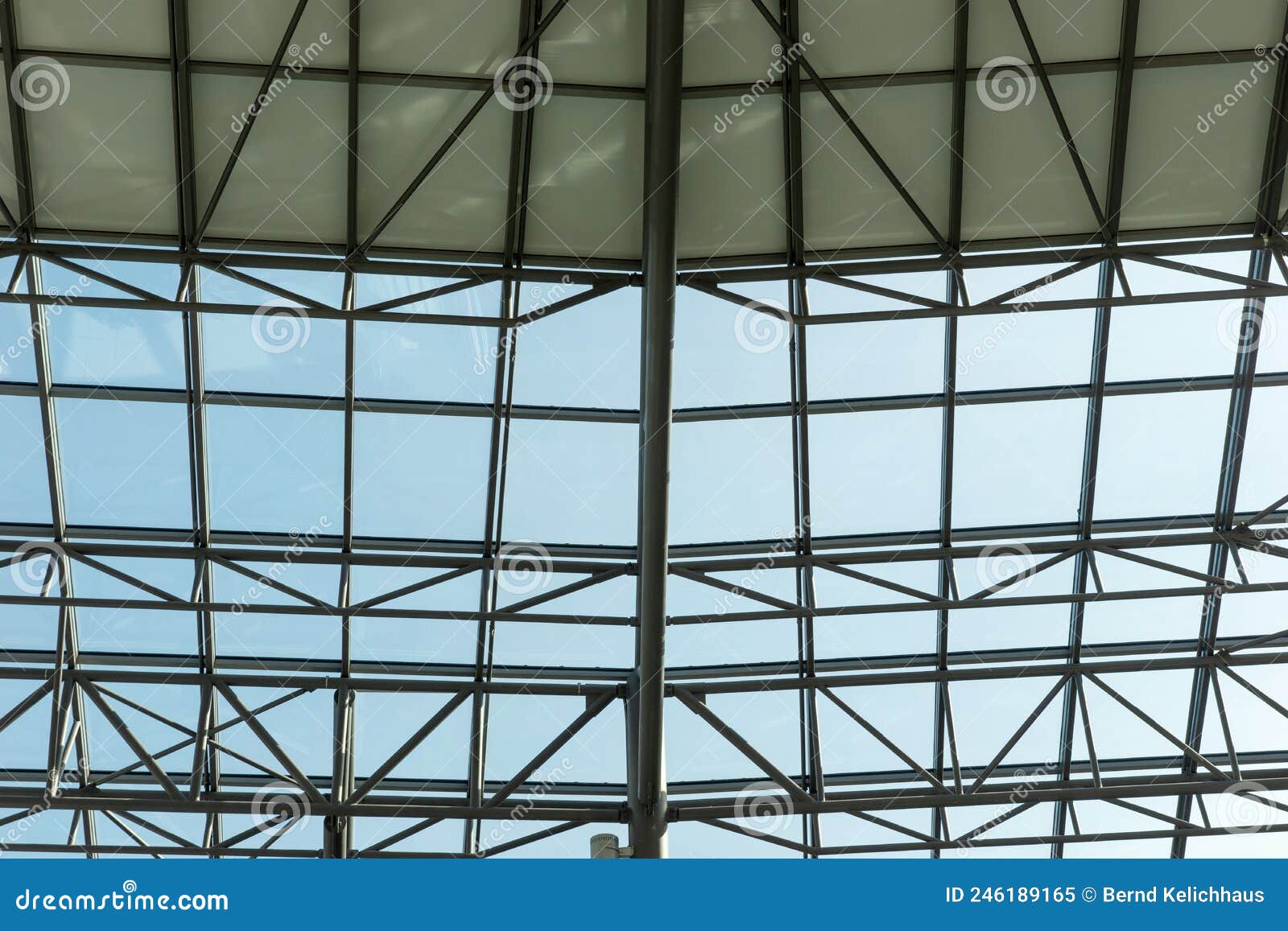 Glass Roof with Steel Structure Stock Image - Image of facade, glass ...