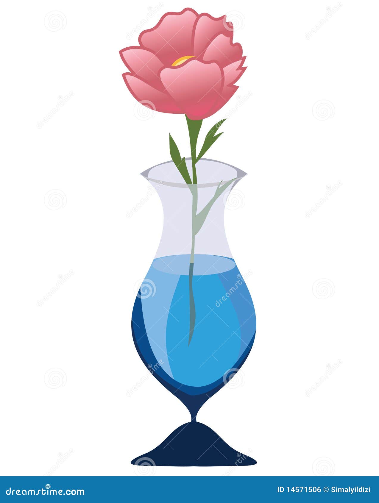 Glass and rose stock vector. Illustration of romance - 14571506