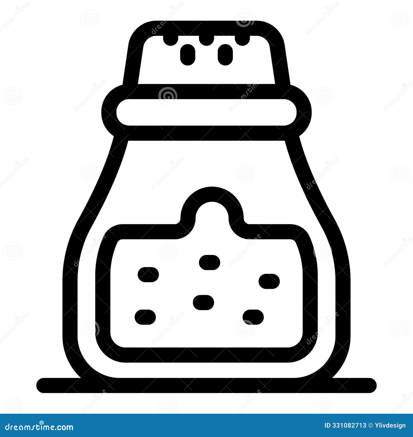 Glass Salt Cellar Icon for Website or Application Stock Illustration ...