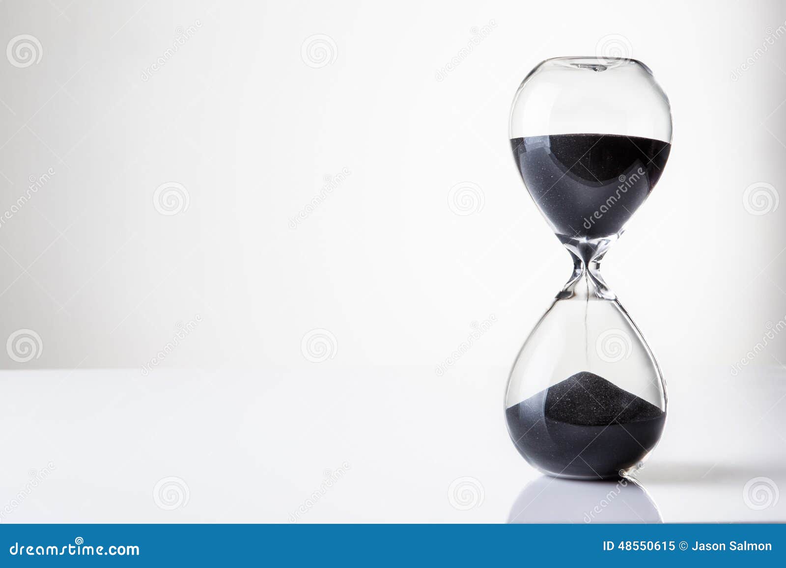 Glass sand timer stock image. Image of glass, hour, measure - 48550615