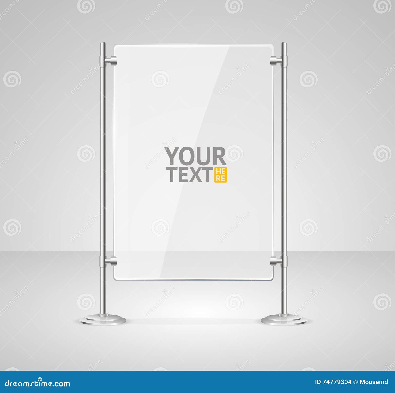 Glass Screen Banner. Vector Stock Vector - Illustration of display ...