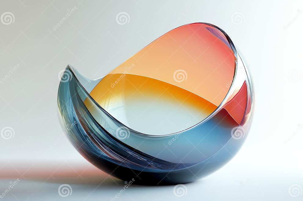 Glass Shape with Colorful Refraction Effect Light. Stock Illustration ...