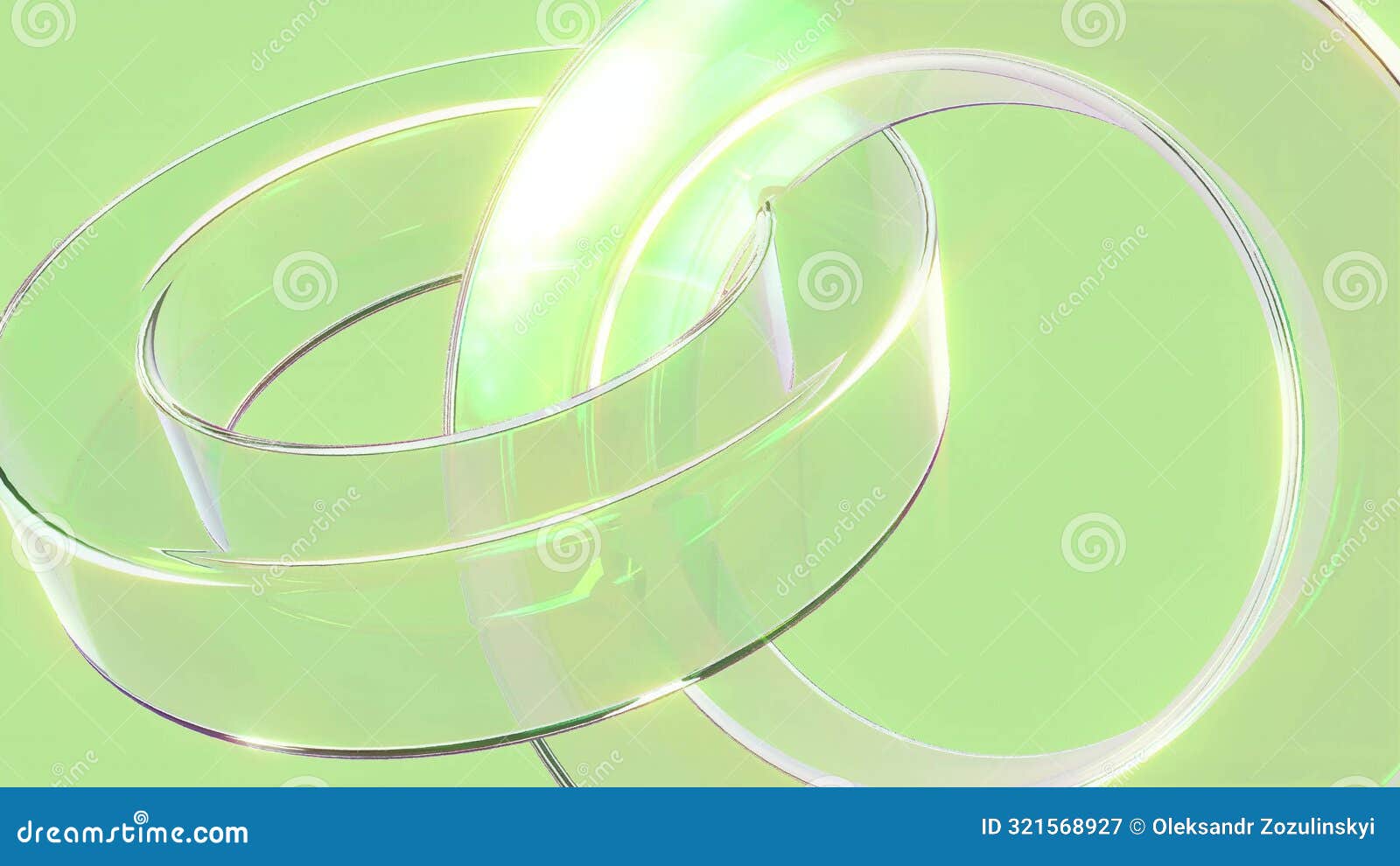 Glass Shape Tube on Green Bg Intro 3d Stock Illustration - Illustration ...