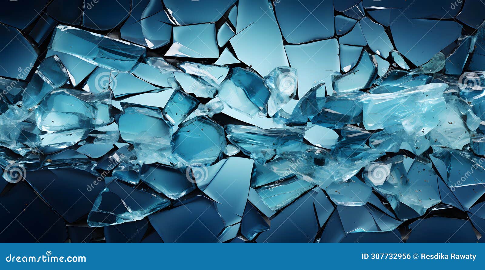Glass Shards Explode and Shatter in the Air. Broken Glass with ...