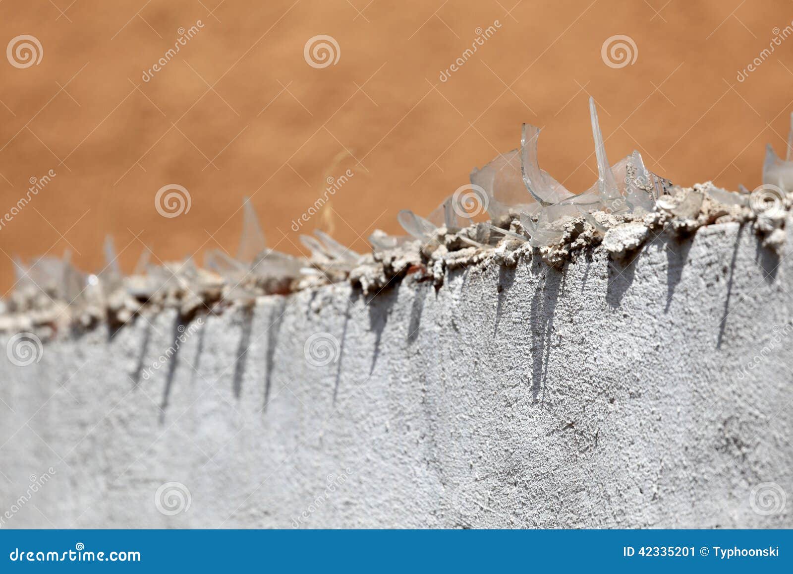 Glass shards stock image. Image of burglary, safety, fence - 42335201