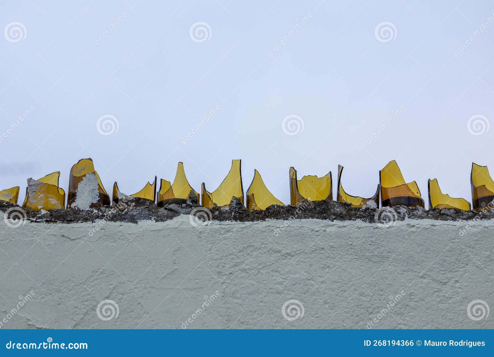 Glass shards on wall stock photo. Image of prevention - 268194366