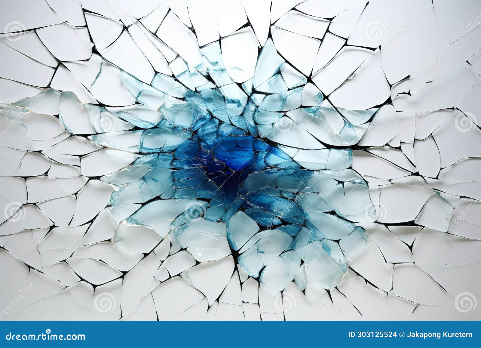 Glass Shattering on White Background. Stock Illustration - Illustration ...