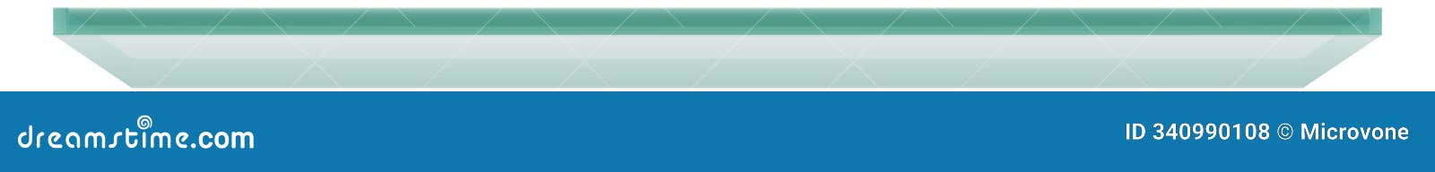 Glass Shelf Realistic Mockup. Wall Storage Side View Stock Illustration ...