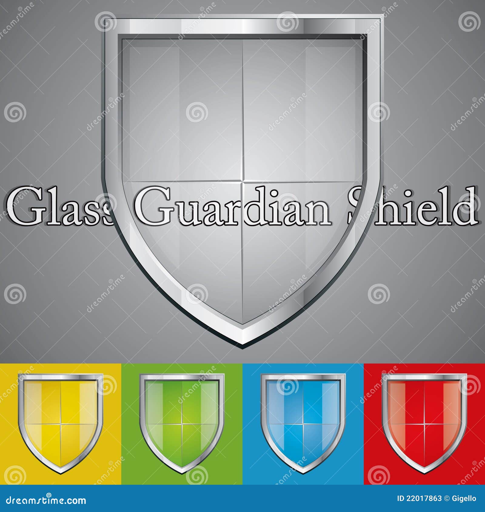 Glass shield stock vector. Illustration of decoration - 22017863