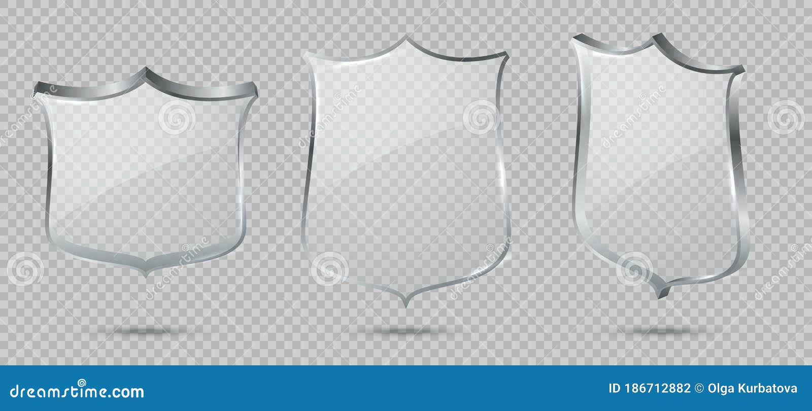 Shield Blank Emblems. Heraldic Shields, Security Black Labels. Knight ...