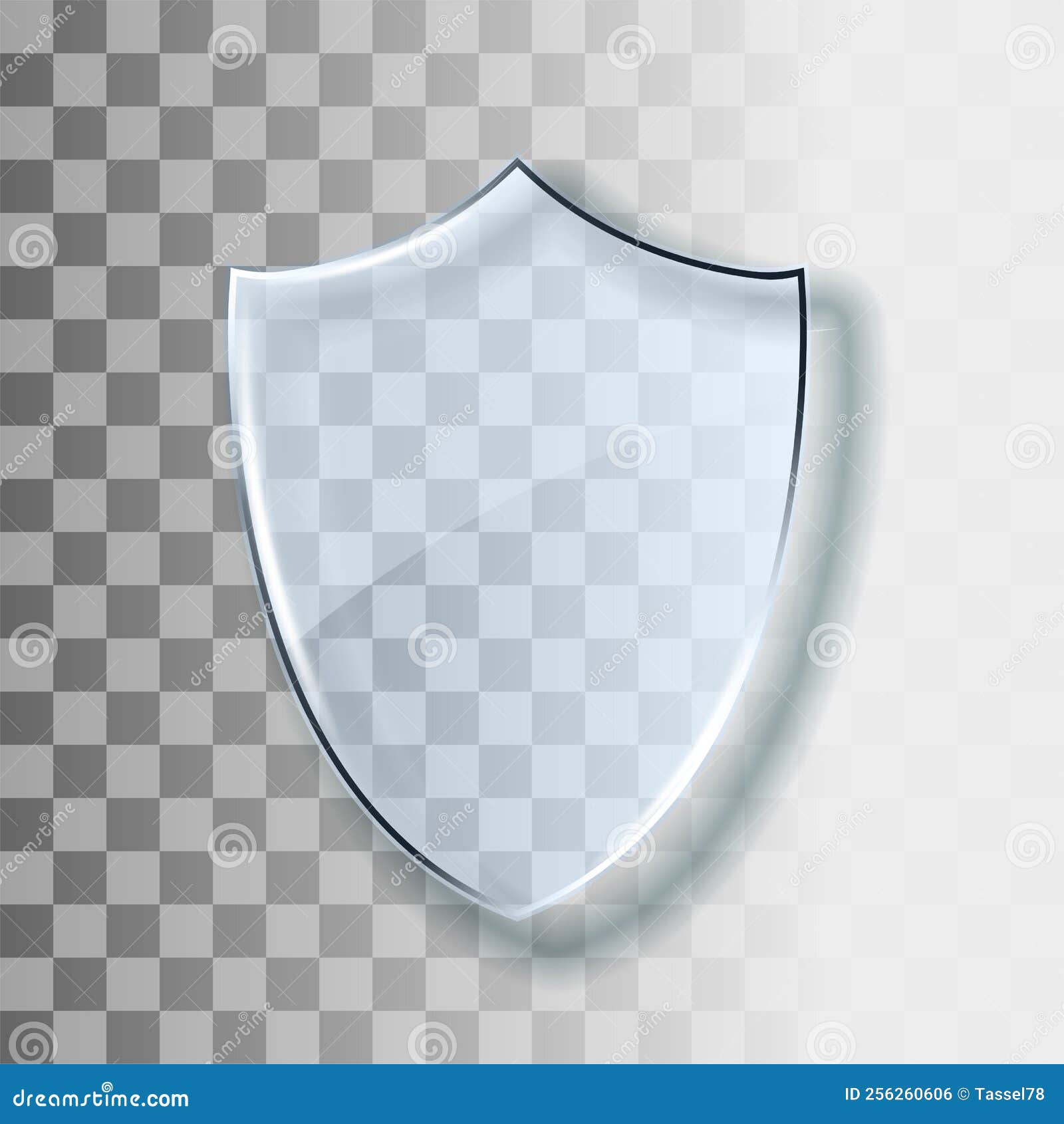 Glass Shield. Blank Transparent White Acrylic Glass Panel Stock Vector ...