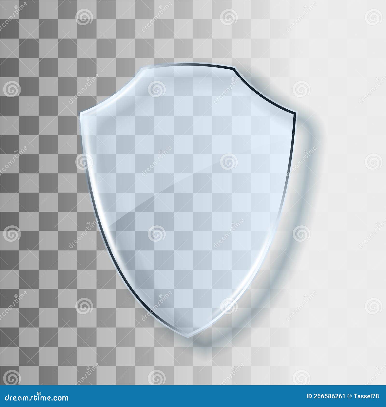 Glass Shield. Blank Transparent White Acrylic Glass Panel Stock Vector ...