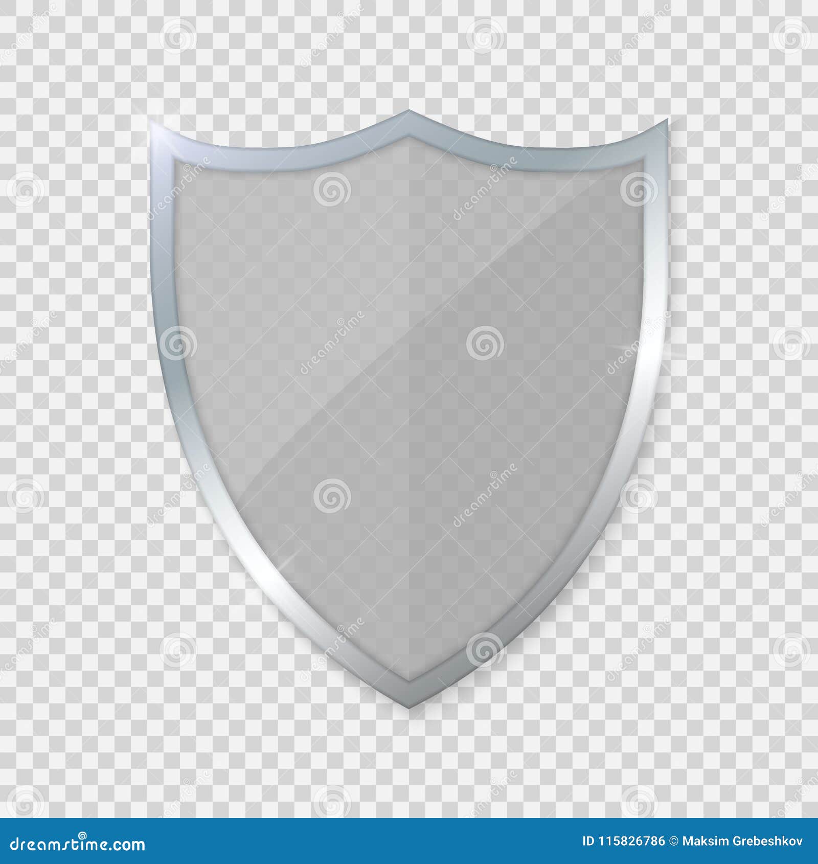 Glass shield stock vector. Illustration of defense, encrypt - 115826786