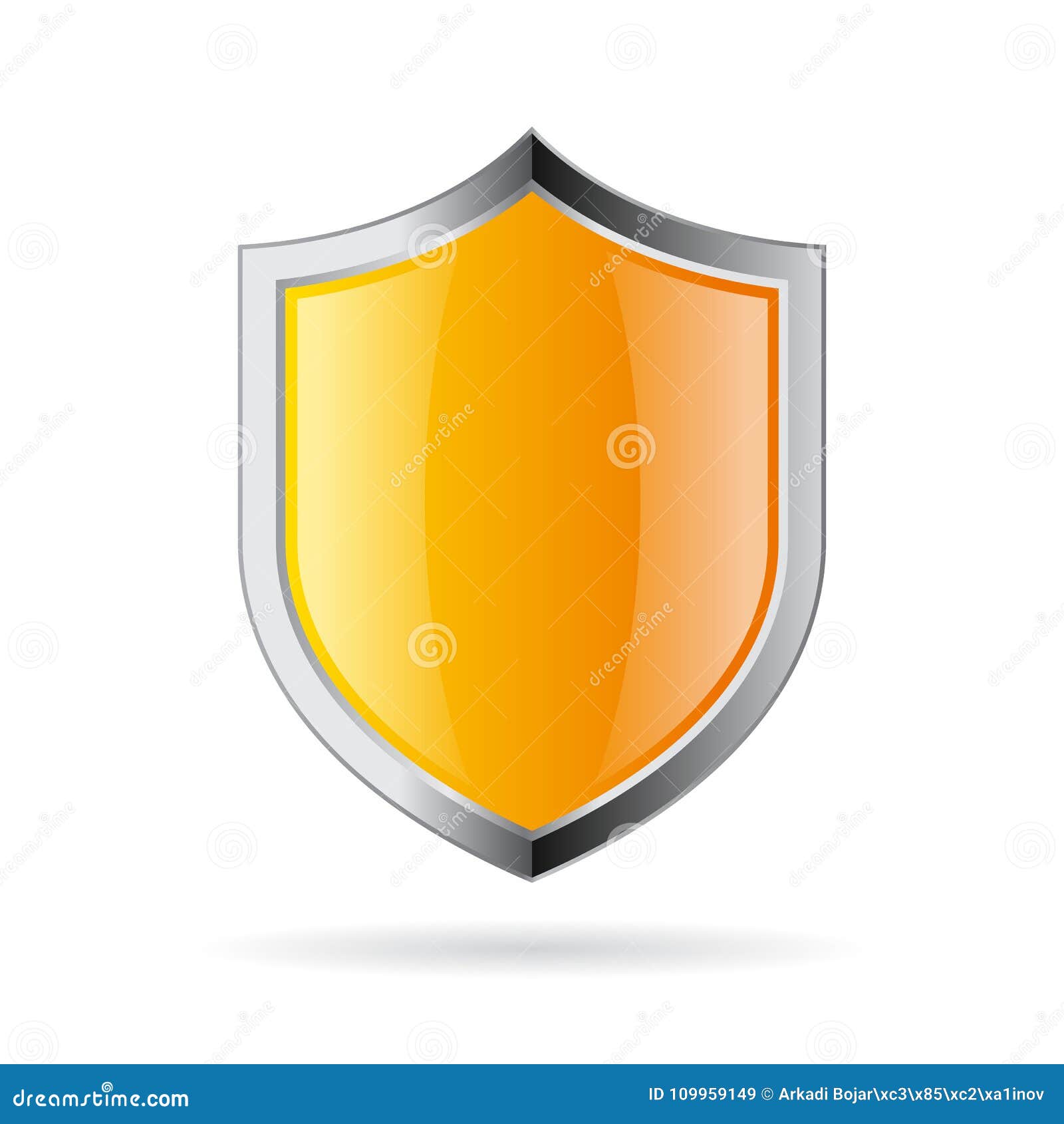 Glass shield vector icon stock vector. Illustration of emblem - 109959149