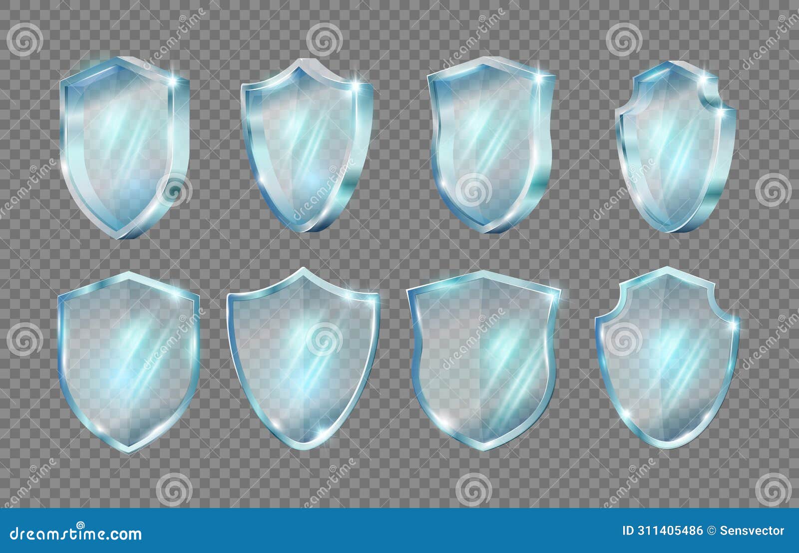 Glass Shield with Sparkle, Protection and Defense Stock Vector ...