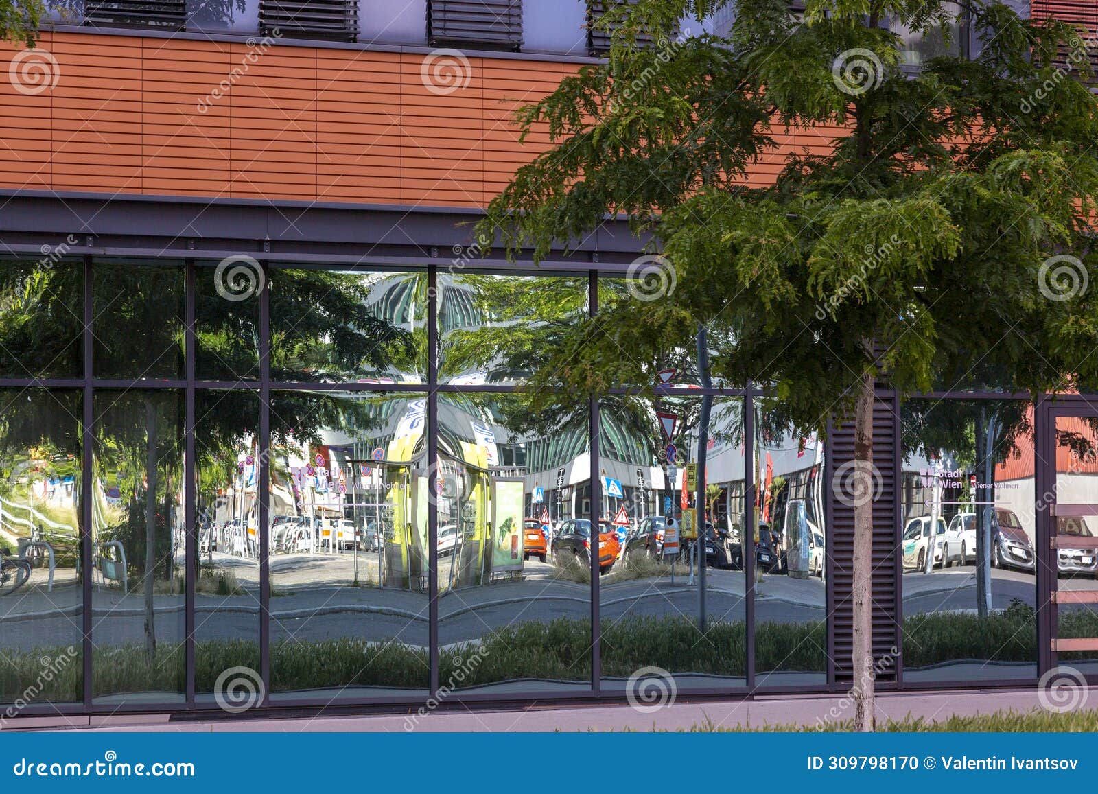 Glass Shop Window with Reflection Stock Photo - Image of abstract, shop ...