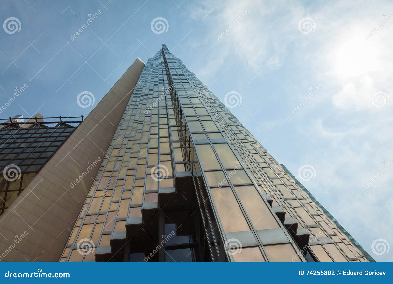 Glass Skyscraper Growing into the Sky in Toronto, Canada Stock Photo ...