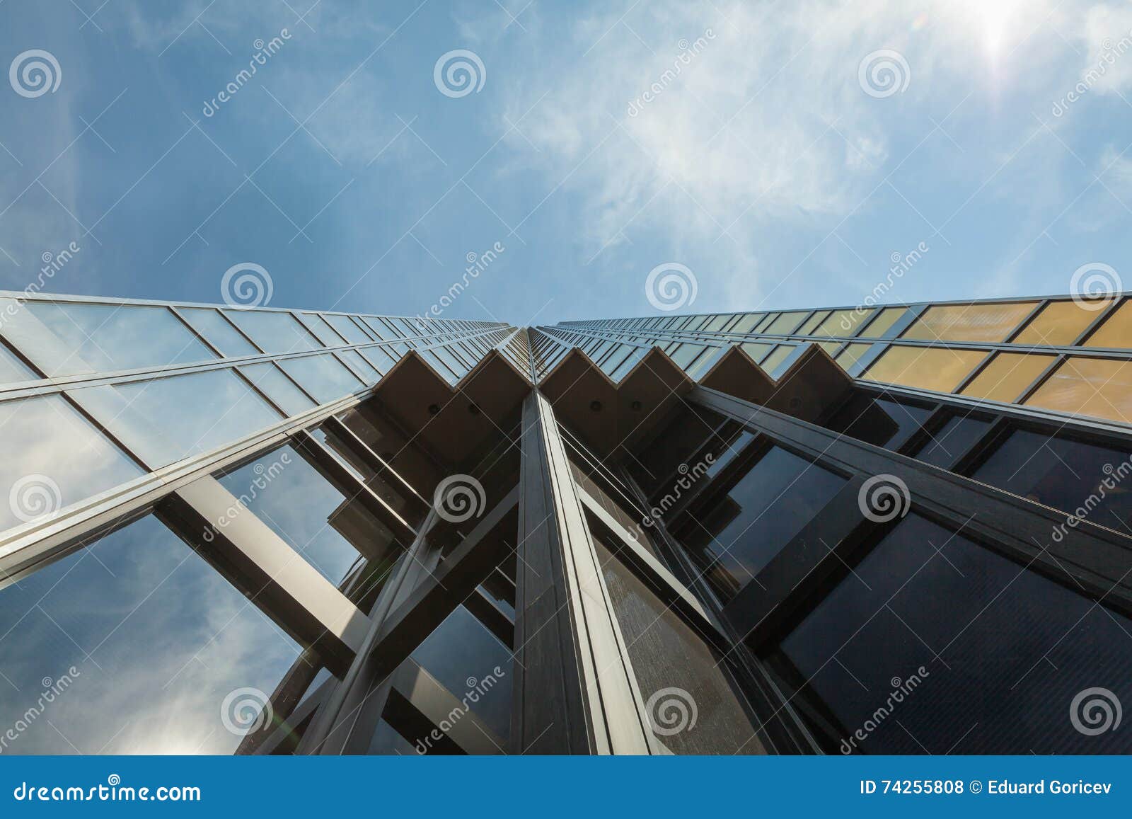 Glass Skyscraper Growing into the Sky in Toronto, Canada Stock Photo ...