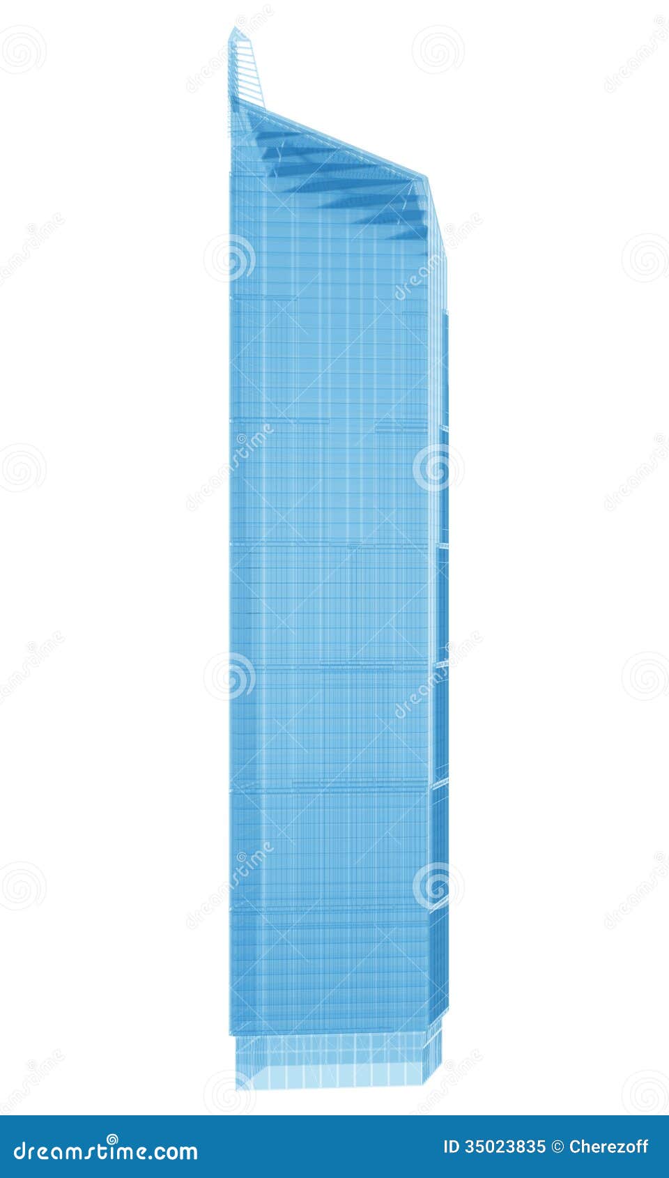 Glass skyscraper stock illustration. Illustration of apartment - 35023835