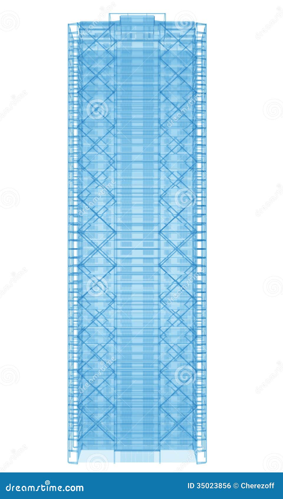 Glass skyscraper stock illustration. Illustration of project - 35023856