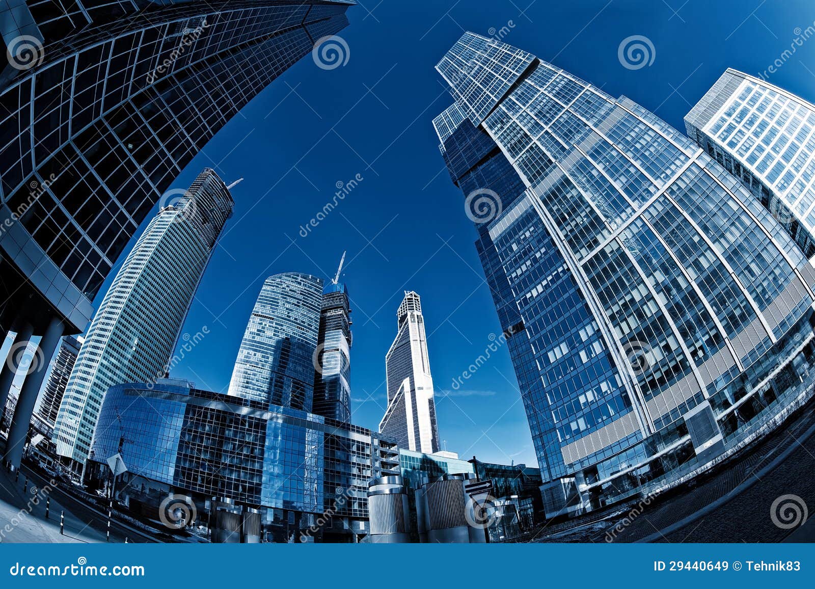 Glass Skyscraper in the Moscow City Stock Image - Image of massive ...