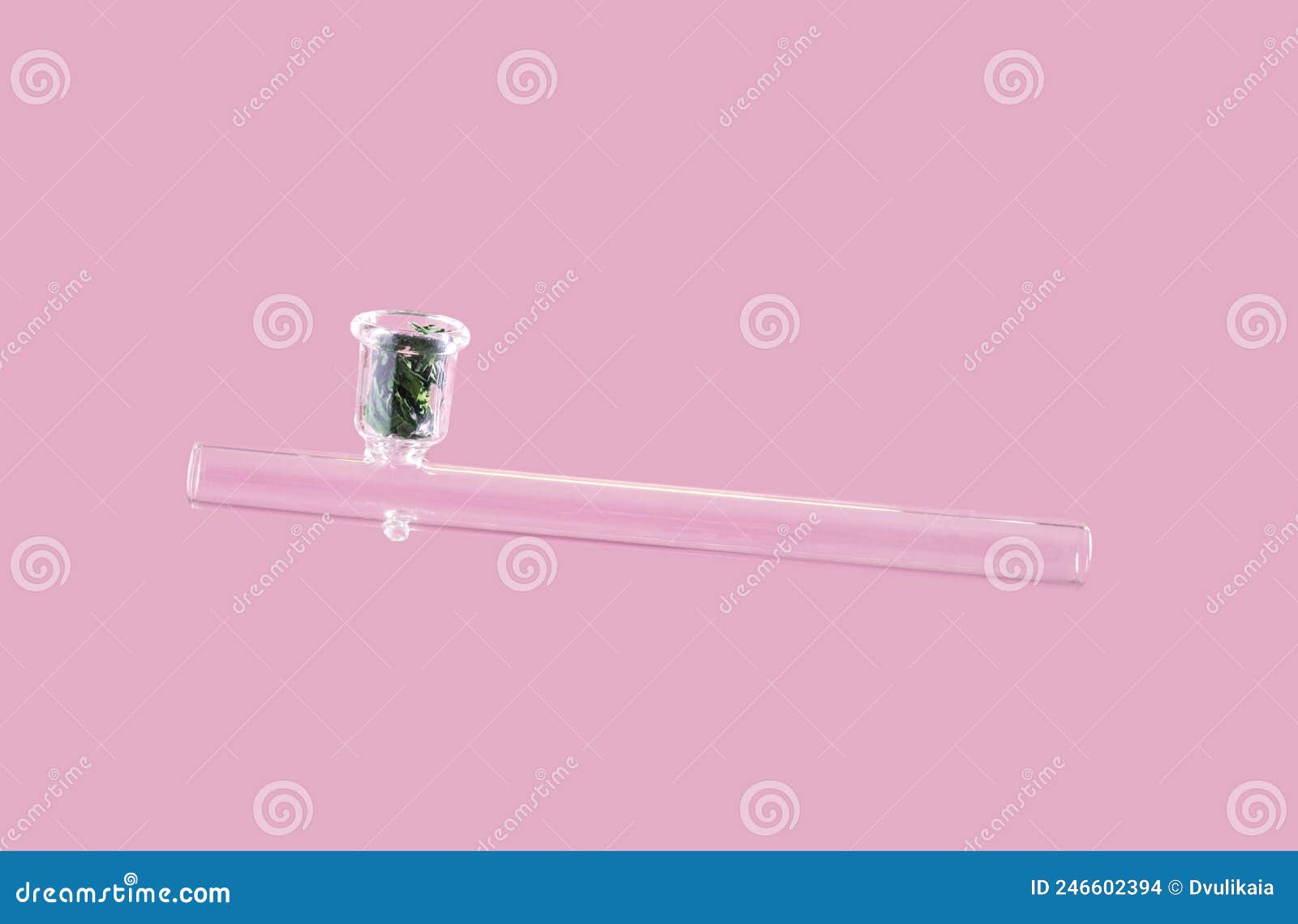 Glass Smoking Pipe on Pastel Pink Background Stock Photo - Image of ...