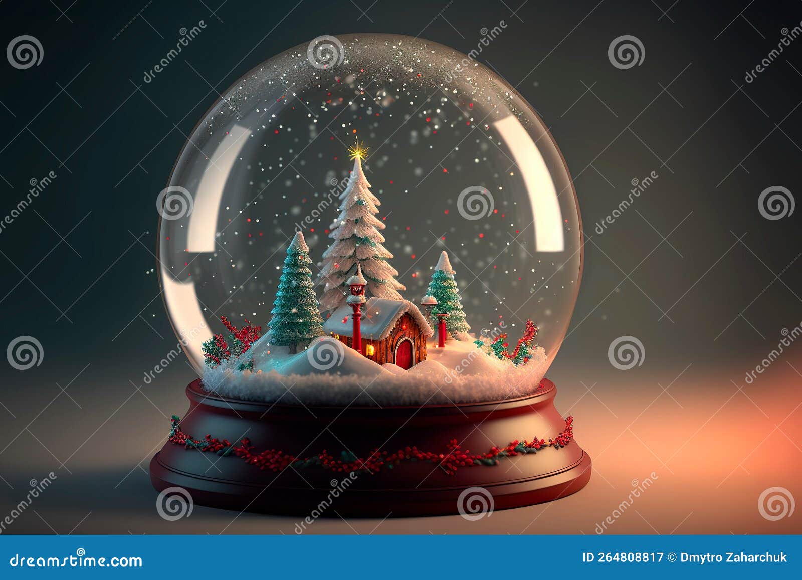 Glass Snow Globe Christmas Decorative Design.Glass Ball with Snow ...