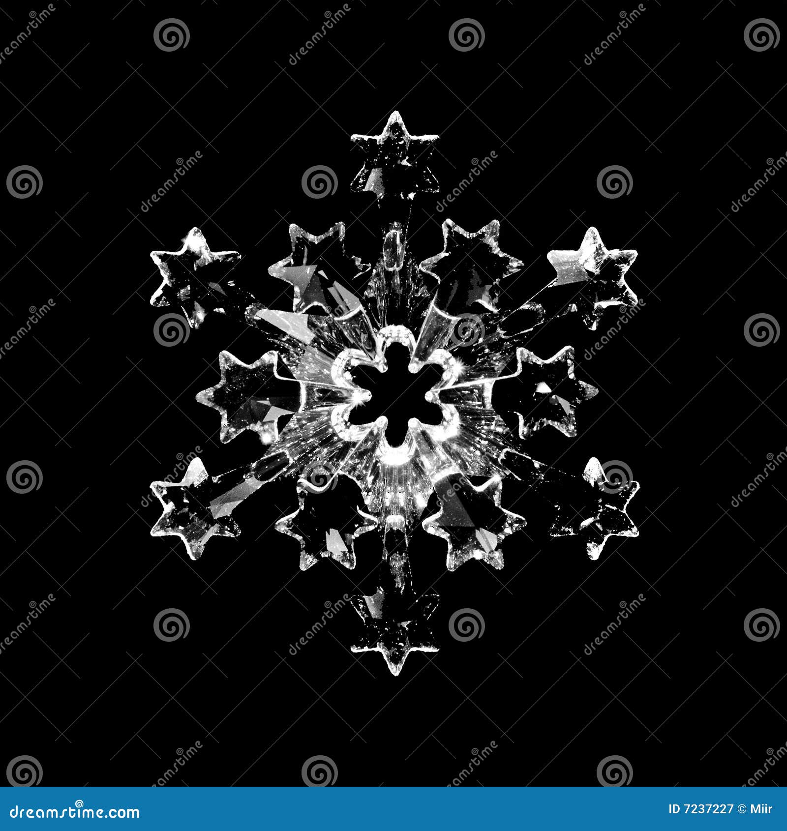 Glass snowflake stock image. Image of clear, flakes, isolated - 7237227