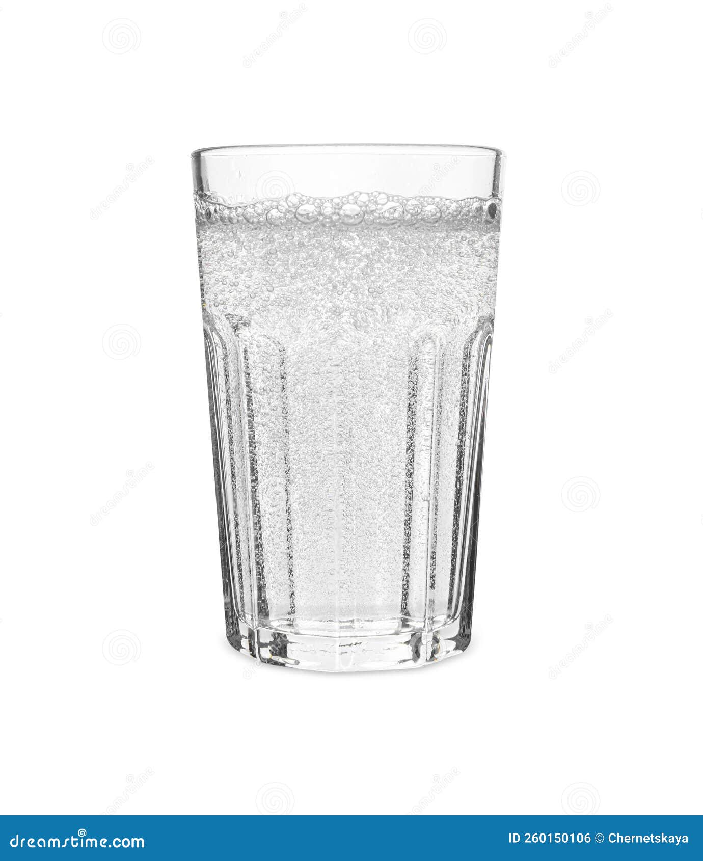 Glass of Soda Water Isolated on White Stock Photo - Image of product ...