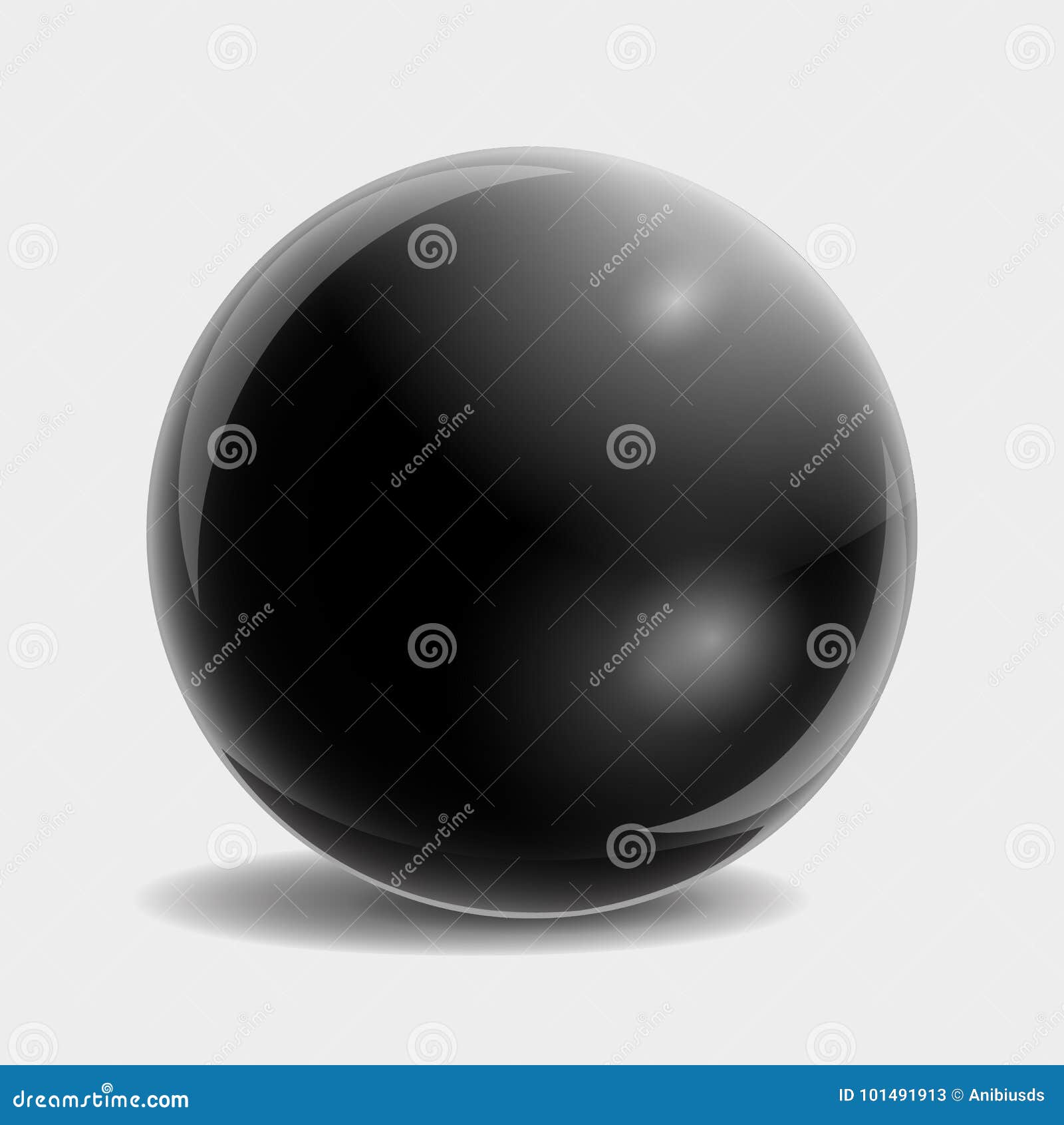 Glass Sphere of Black Color Stock Vector - Illustration of shape ...