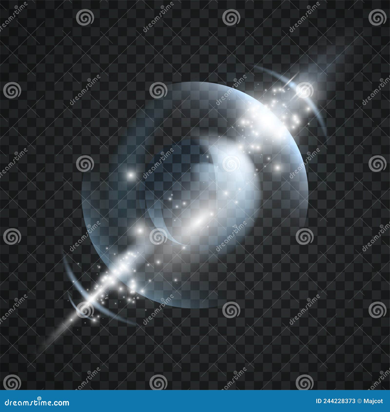 Glass Sphere of Glowing Lights Stock Vector - Illustration of luxury ...