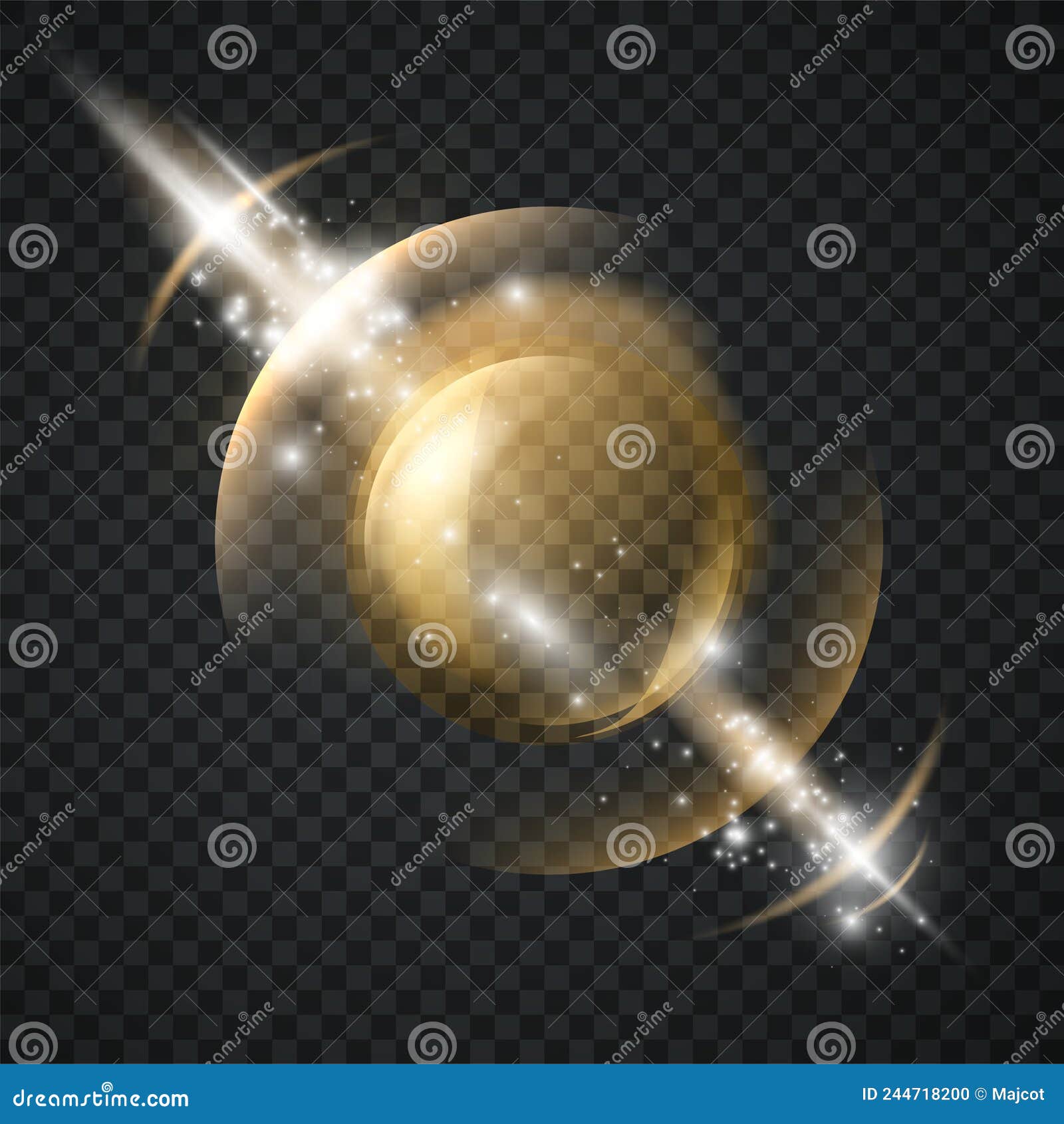 Glass Sphere of Glowing Lights Stock Vector - Illustration of ...