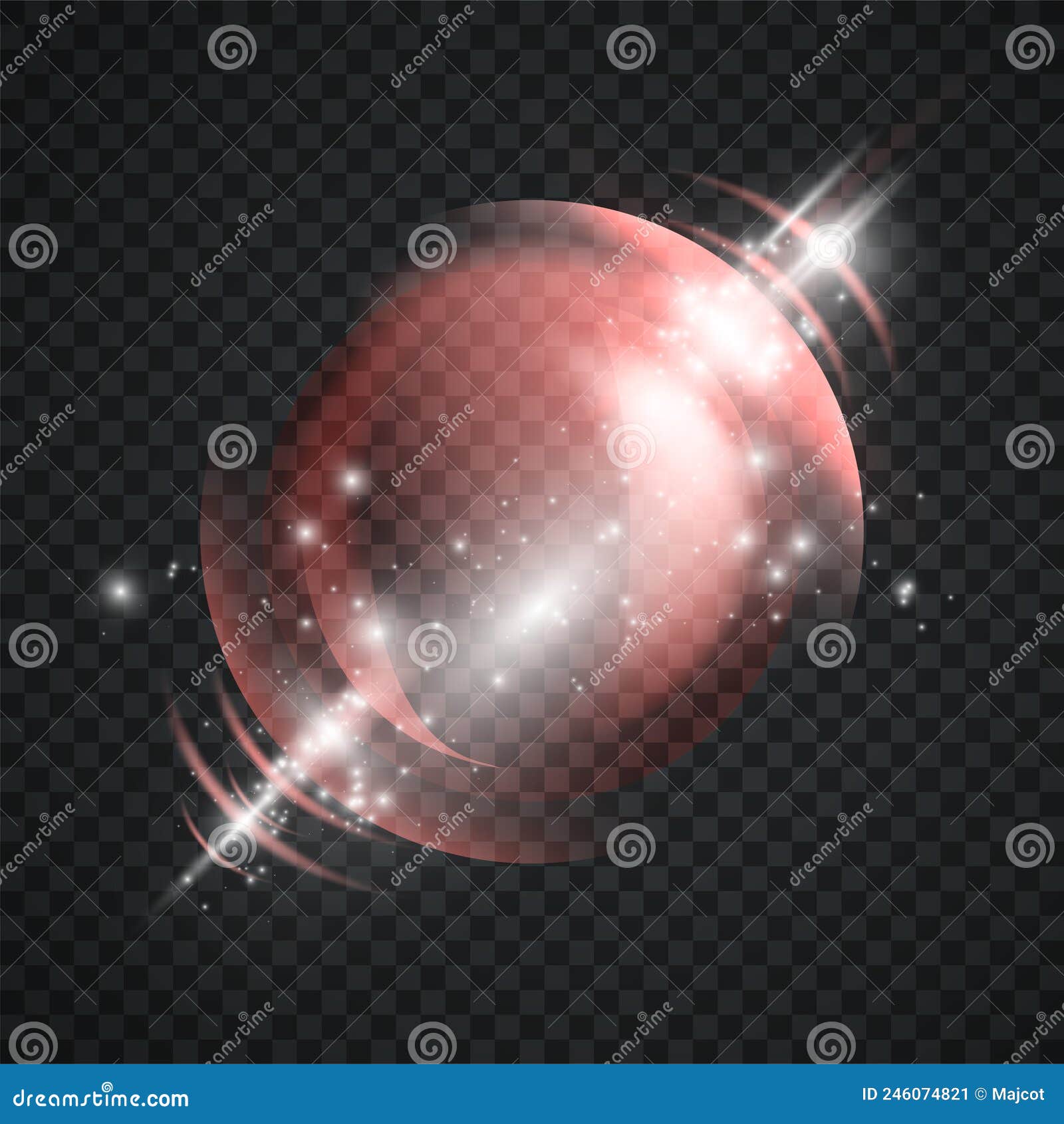 Glass Sphere of Glowing Lights Stock Vector - Illustration of graphic ...