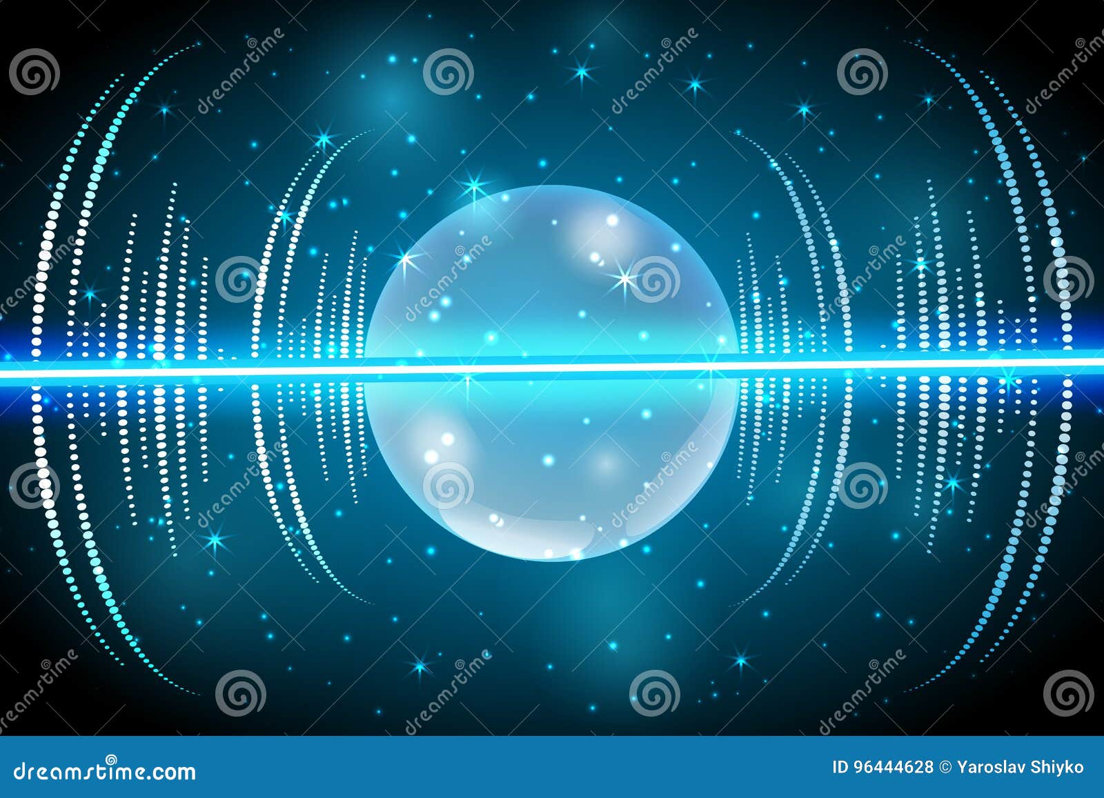 Glass Sphere of Glowing Lights Effects Isolated on Transparent ...