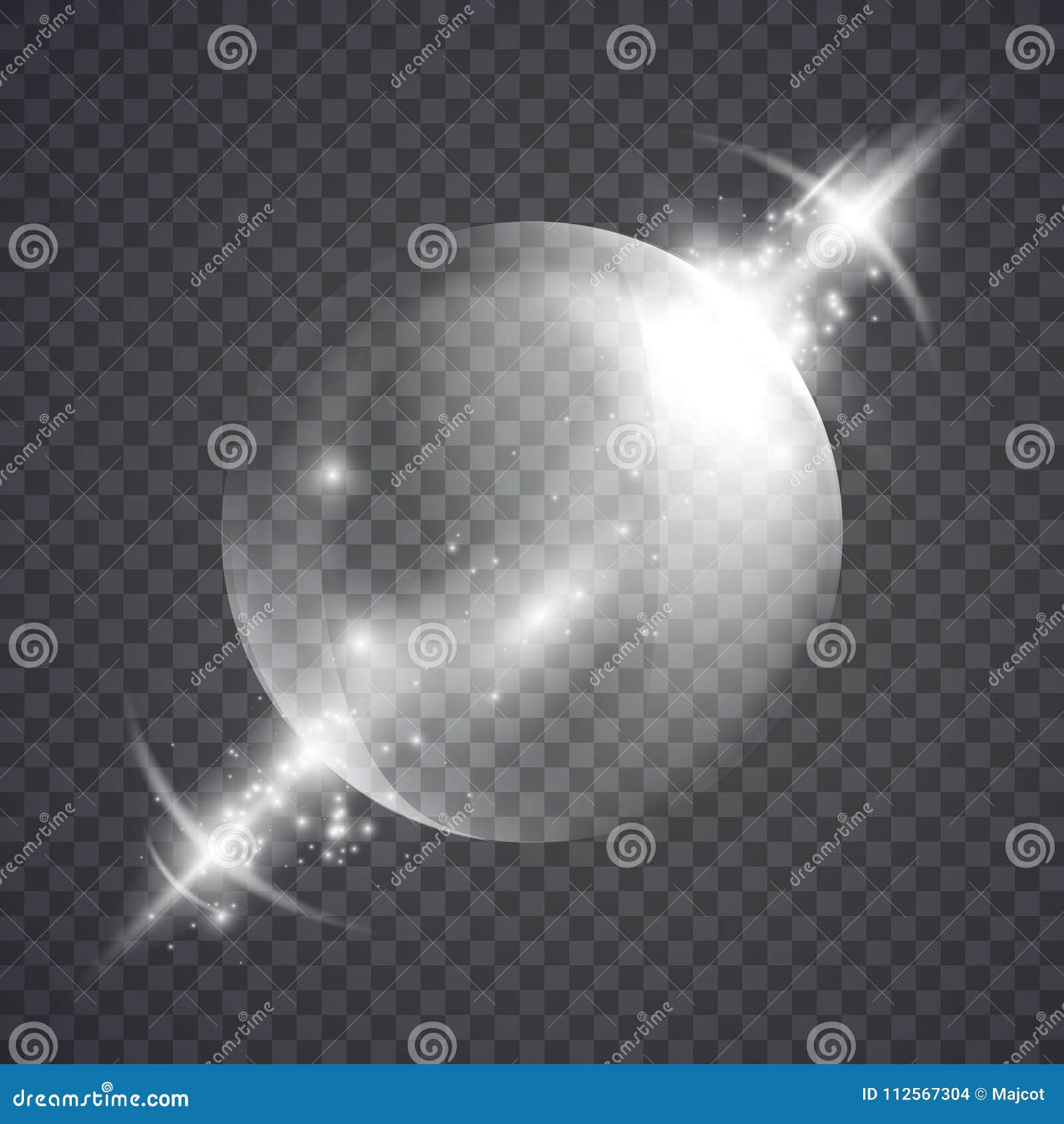 Glass Sphere of Glowing Lights Effects Stock Vector - Illustration of ...
