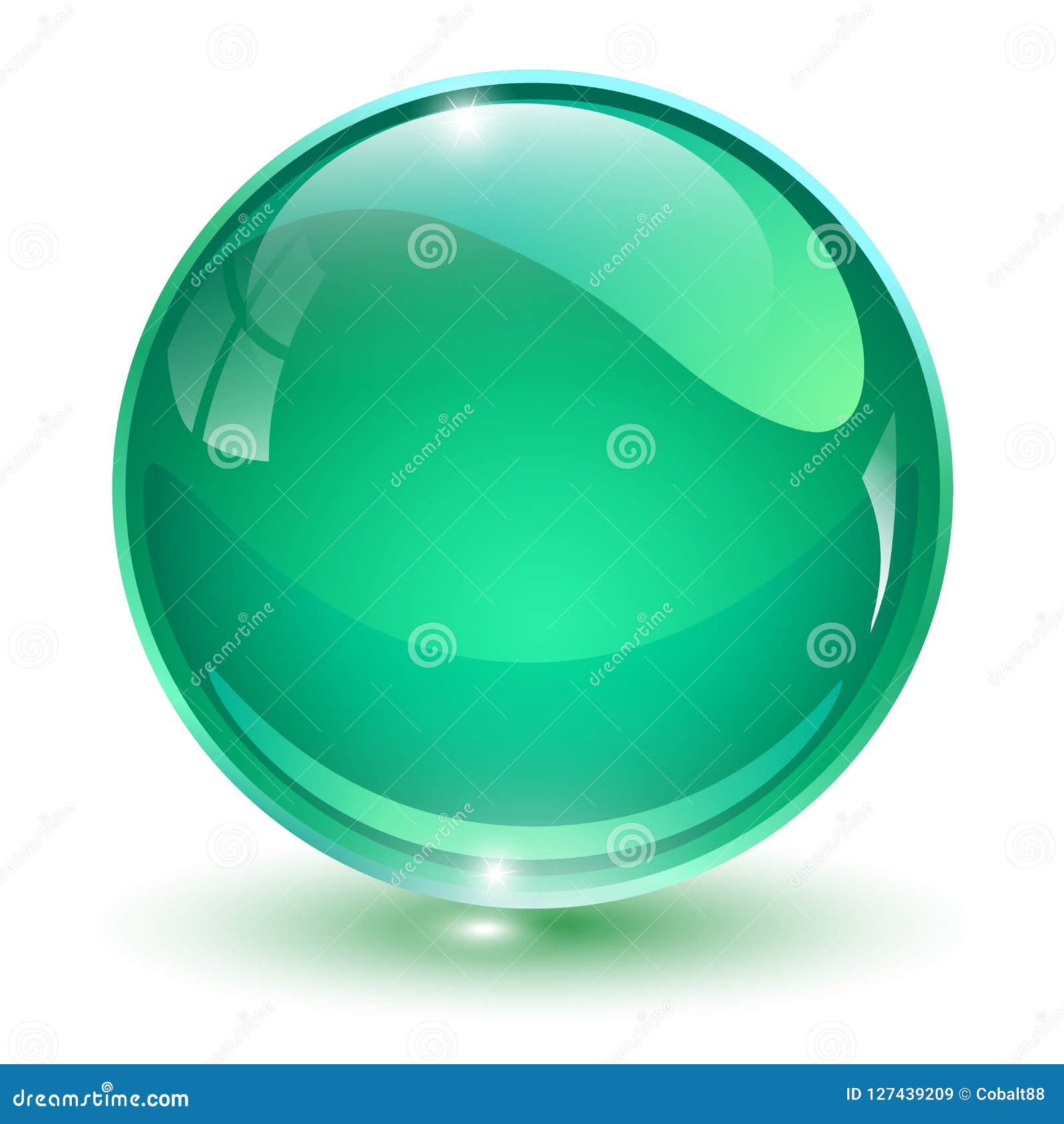 Glass sphere green stock vector. Illustration of sphere - 127439209
