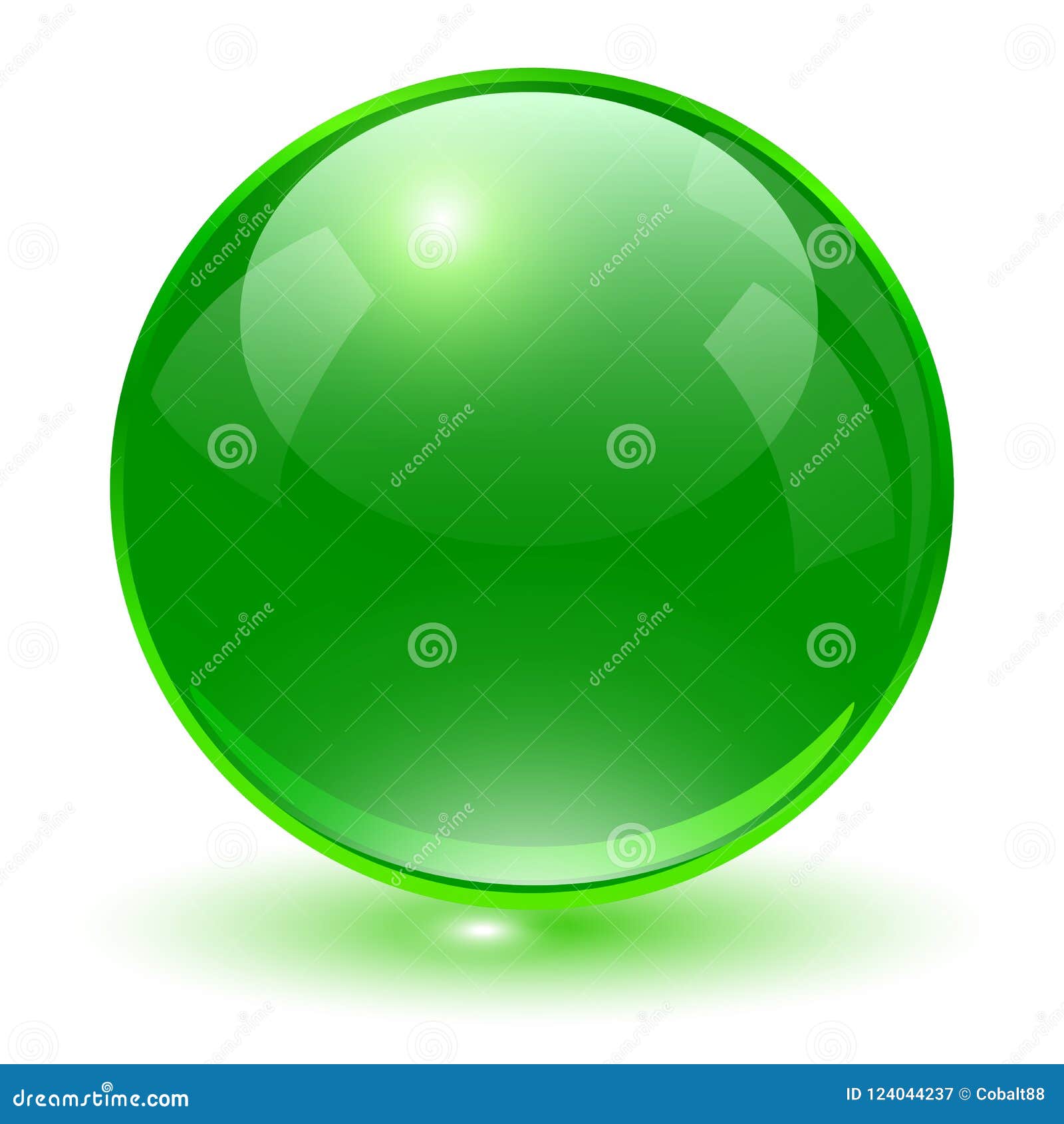 Glass sphere green stock vector. Illustration of sphere - 124044237