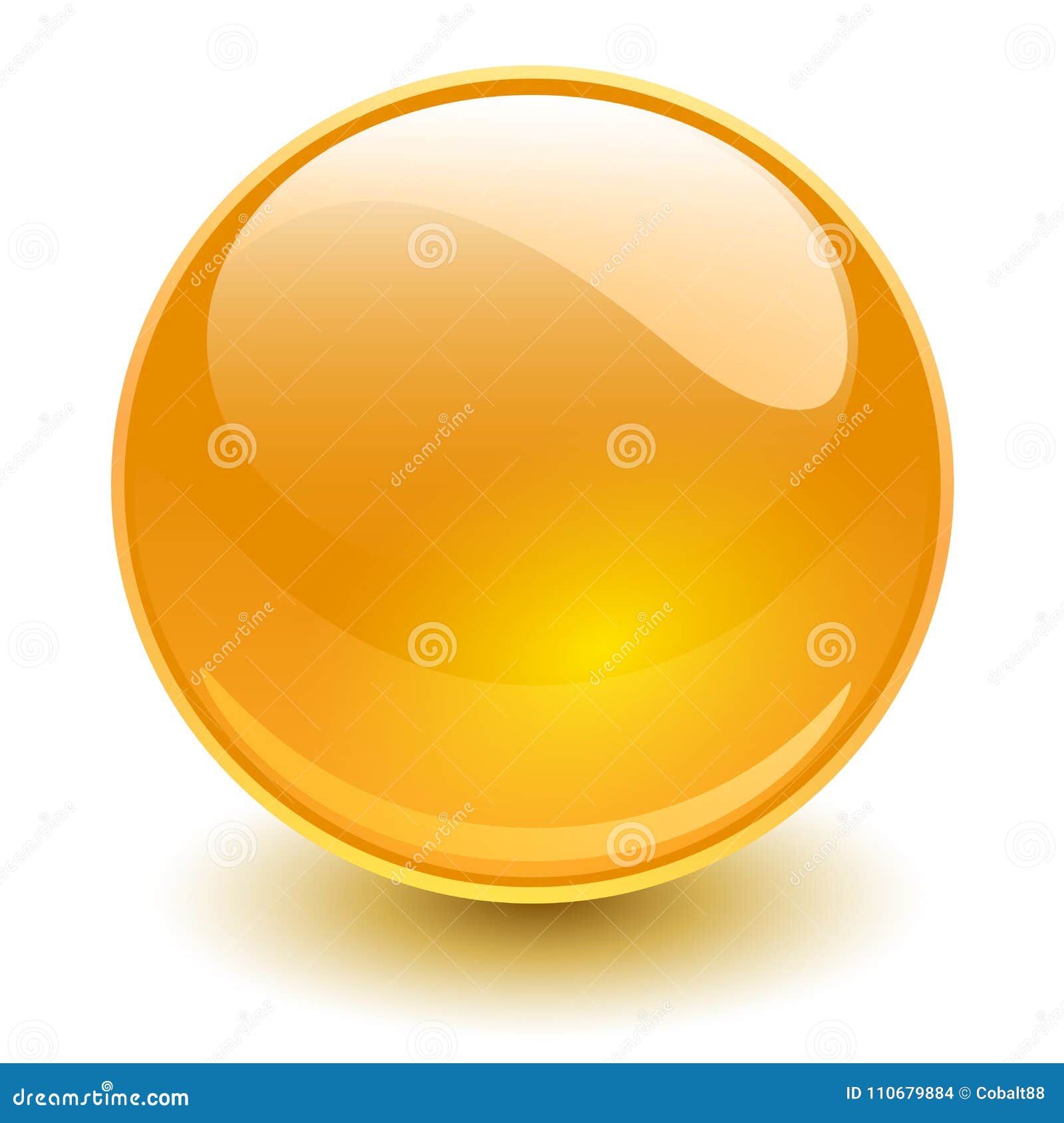 Glass sphere orange stock vector. Illustration of bubble - 110679884