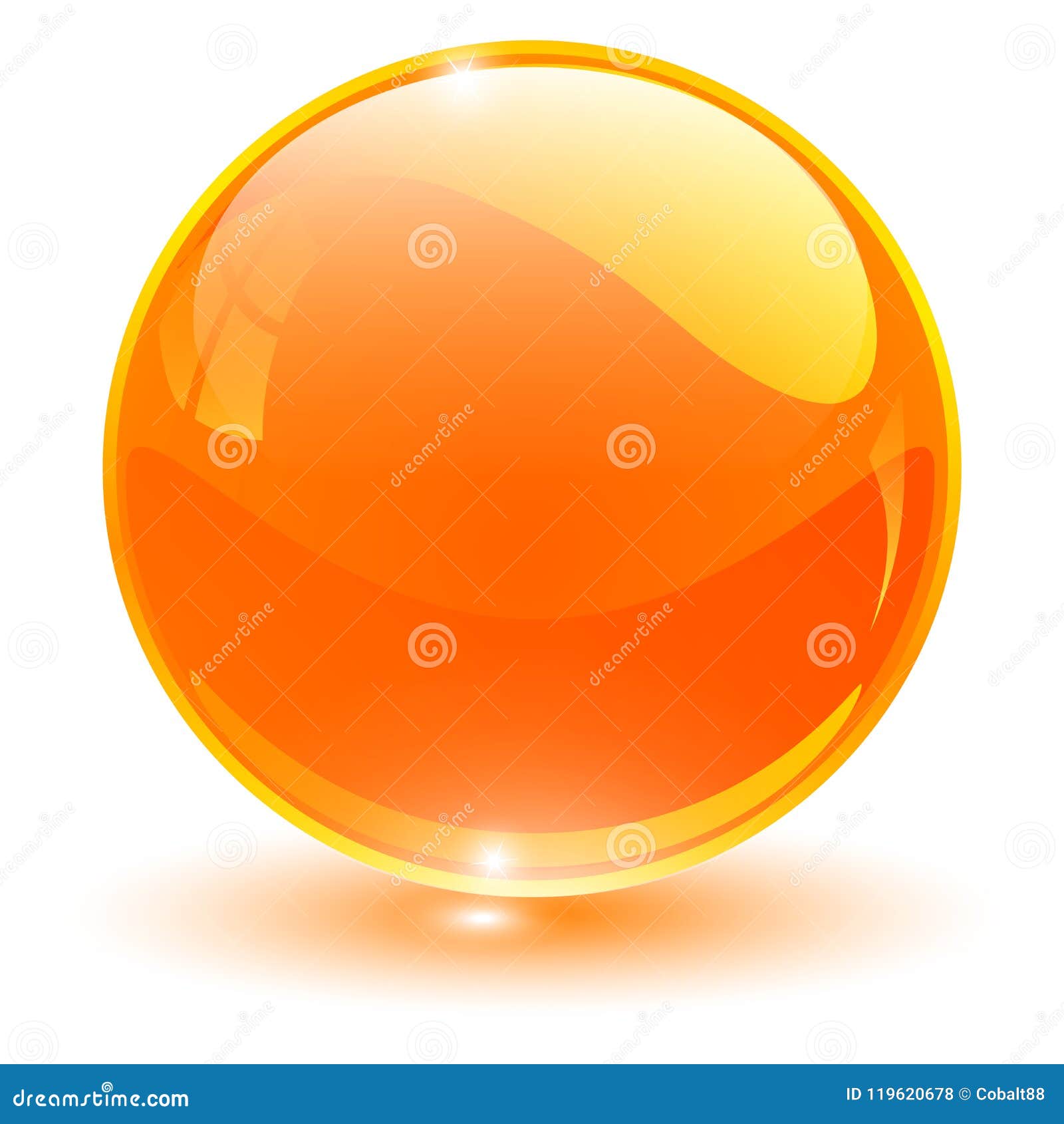 Glass sphere orange stock vector. Illustration of circle - 119620678